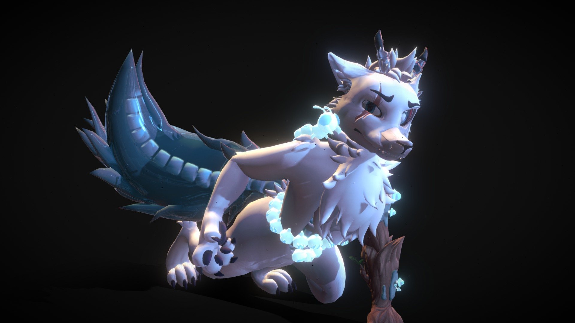 Arctic the Undead Wolf - VRChat Avatar - 3D model by TeaLBiTZ [8227e46 ...