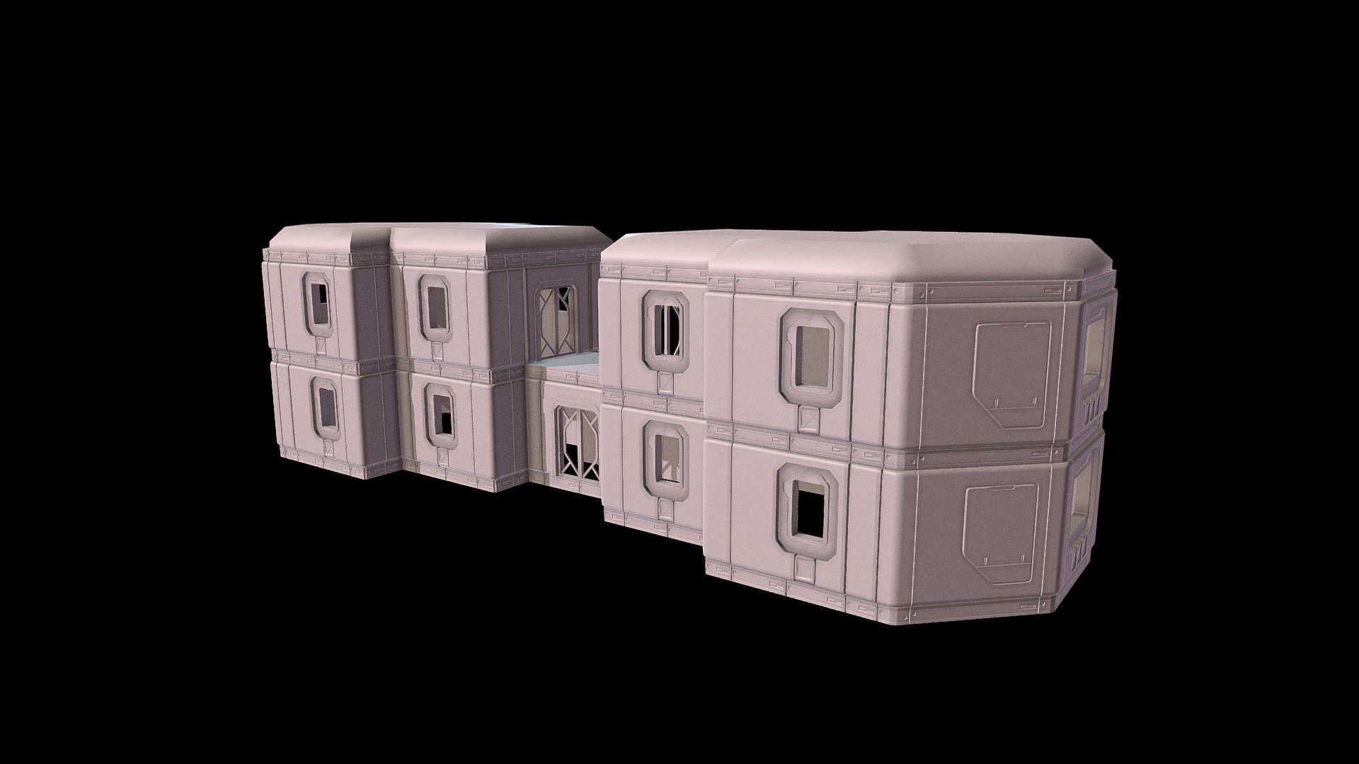 WIP Modular sci-fi building 28mm wargames - 3D model by ngauge.es ...
