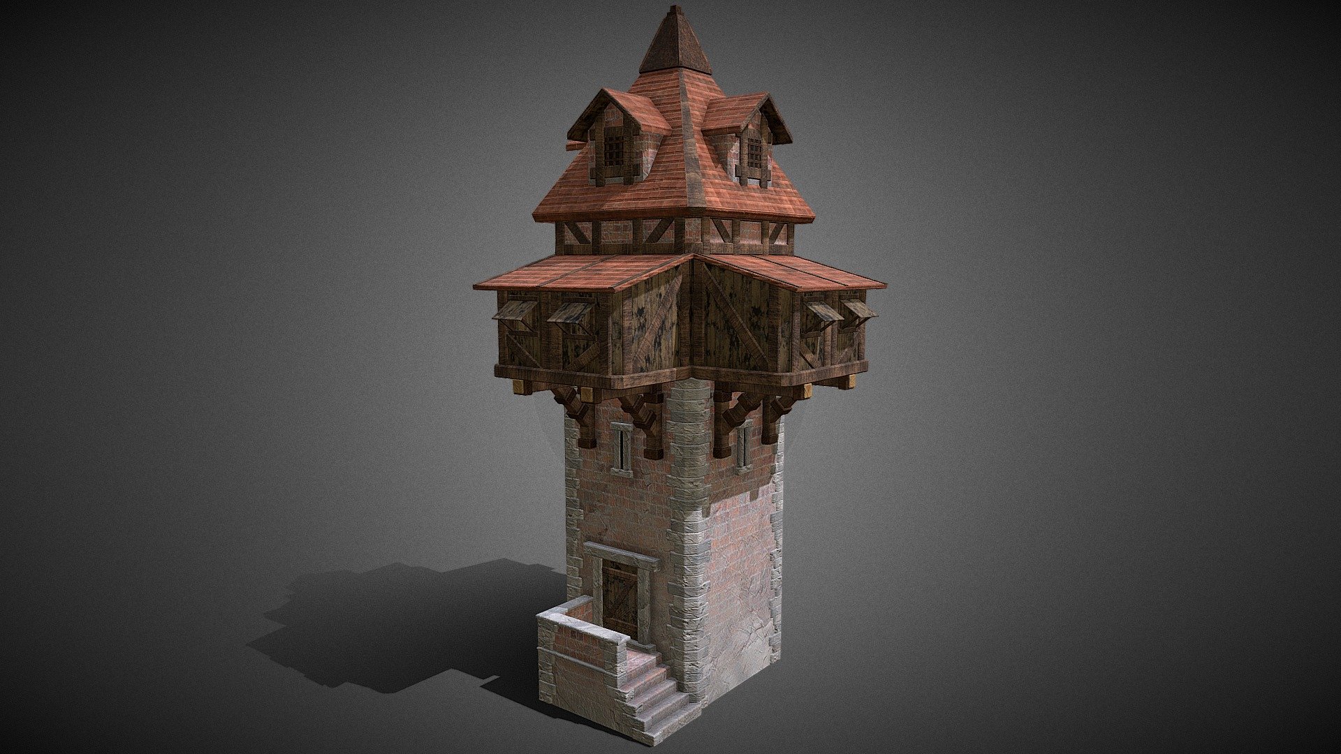 Medieval Watchtower 01 - Buy Royalty Free 3D model by @blue.blender ...