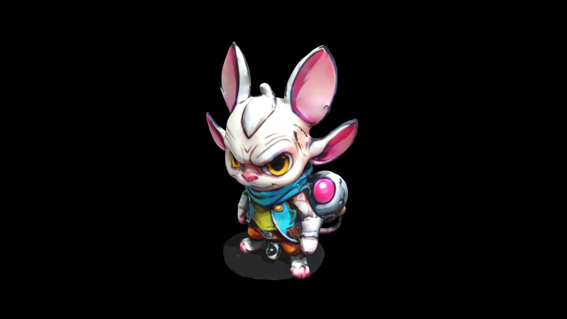 Digital character A determined warrior mouse, eq - Download Free 3D ...
