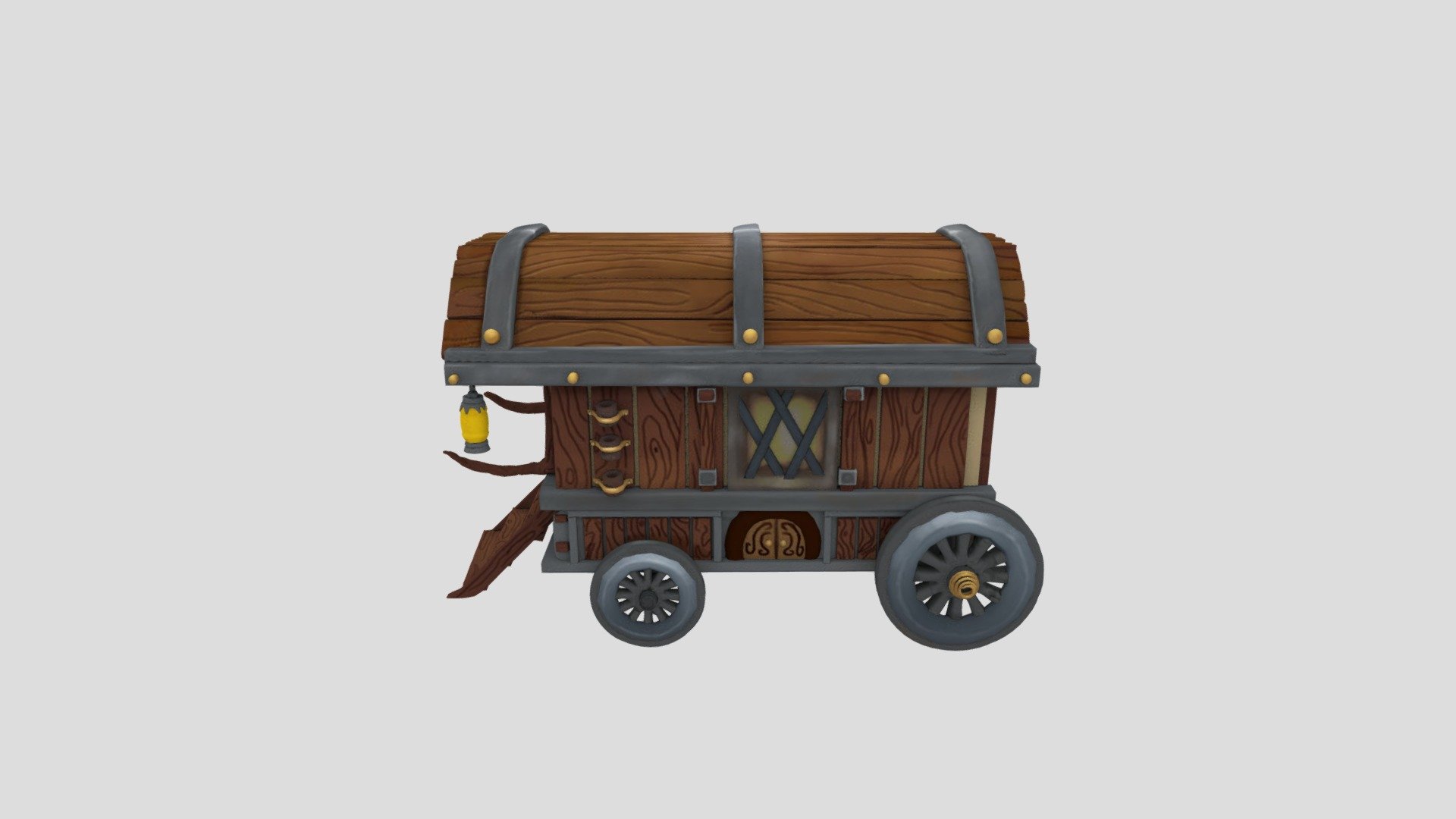 Hand Painted Wagon - 3D model by rosekaria [8230781] - Sketchfab