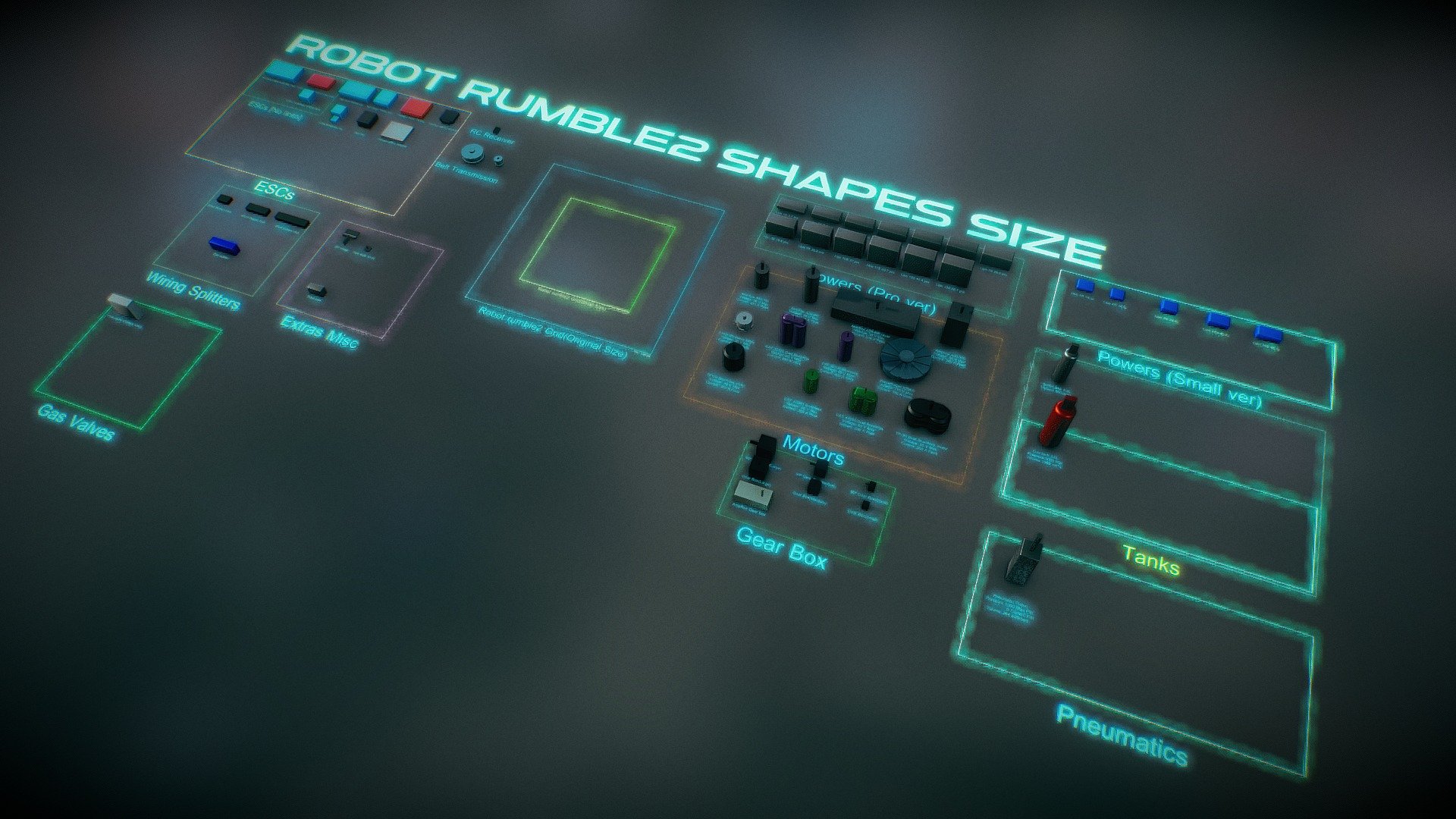 Robot rumble2 shapes size 2023 - Download Free 3D model by DrawingDoom ...