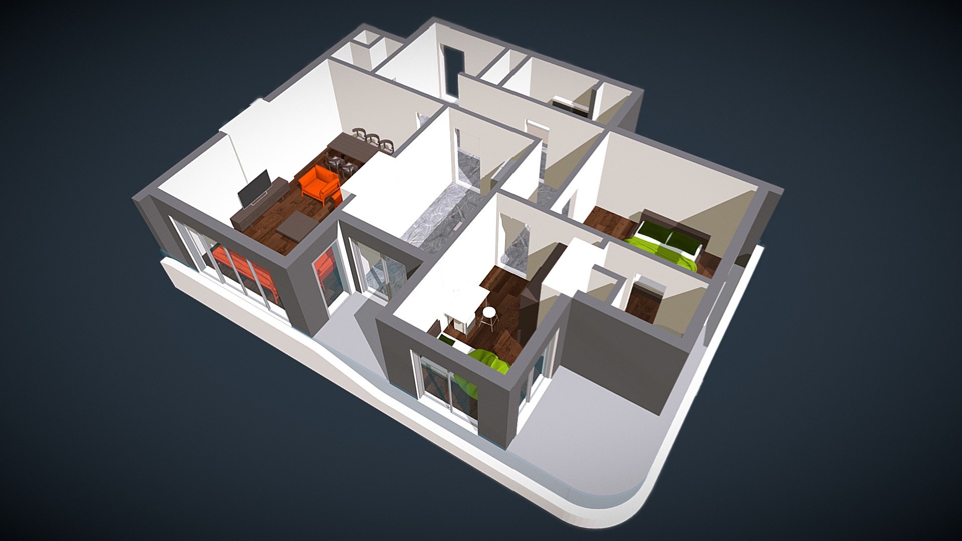 2+1 DYNAMIC - 3D model by ATIŞ YAPI (@atis_yapi_bursa) [82351f1 ...