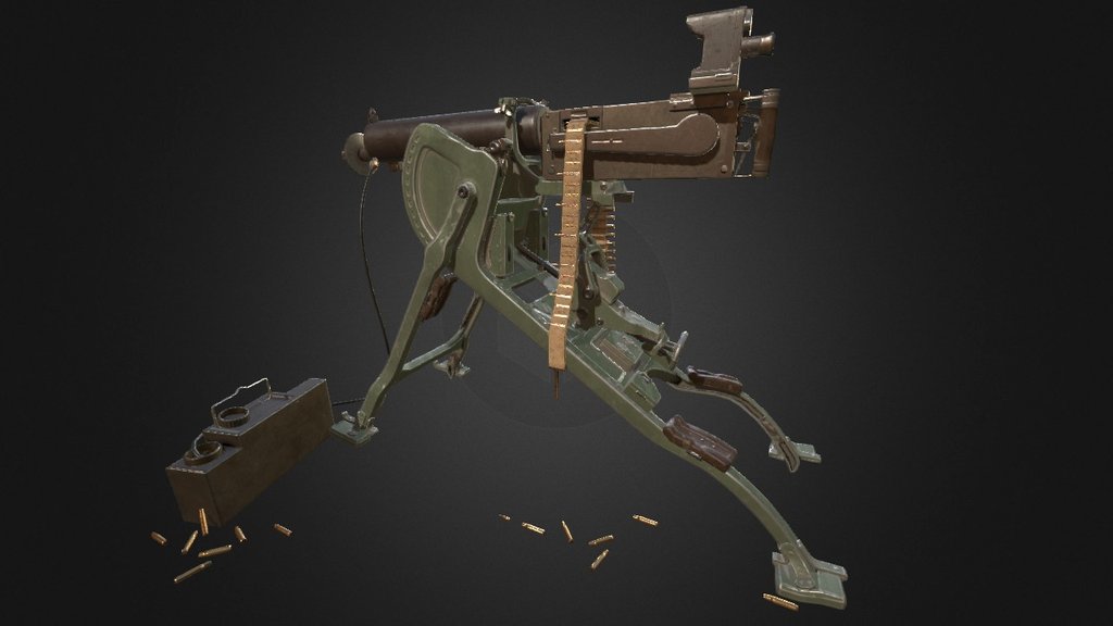 Machine Gun - 3D model by Philip Hogg (@philip3d) [8237027] - Sketchfab