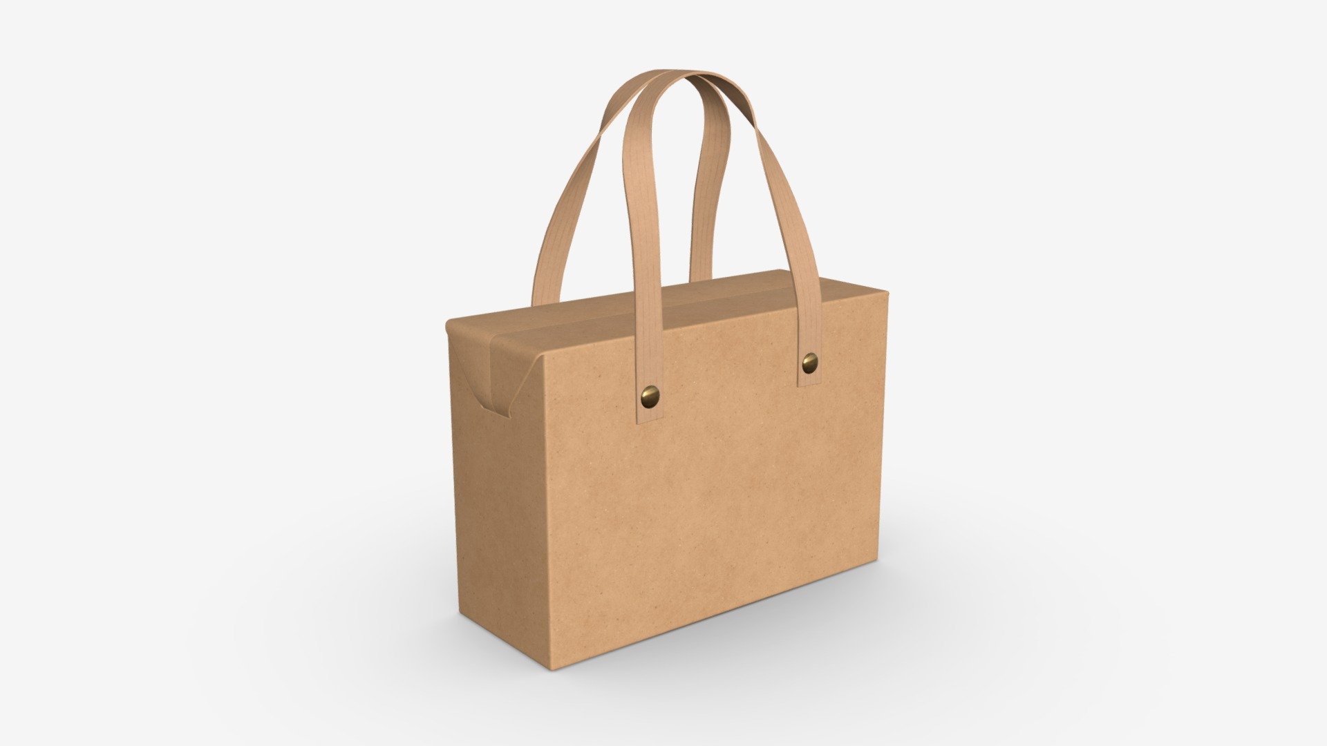 Paper box with handles and rivets 02 - Buy Royalty Free 3D model by ...
