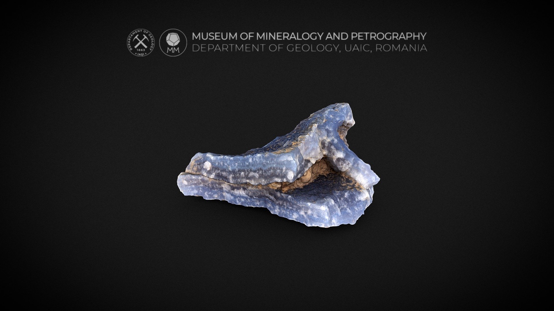 Blue Chalcedony from Trestia (Romania) - 3D model by Museum of ...