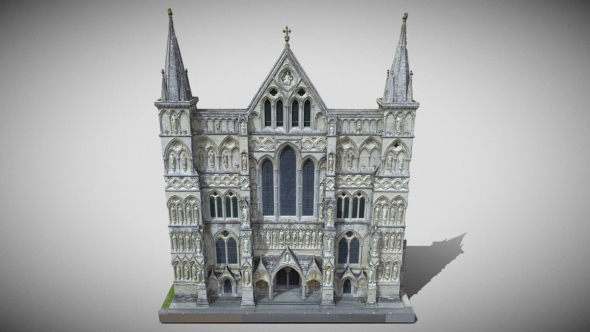 West Front to Salisbury Cathedral - 3D model by HexCam [8246ec6 ...