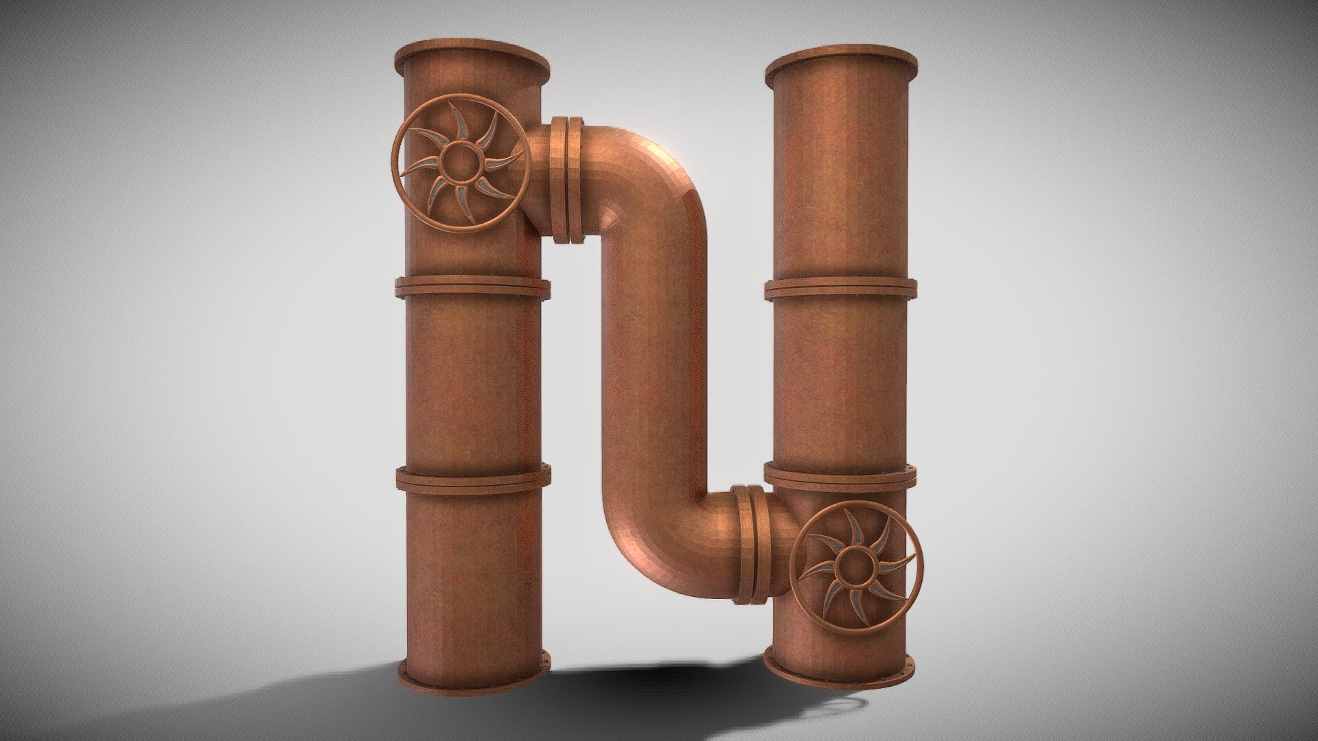 Metal Pipe for SteamPunk Evironment - 3D model by MattWojcDesign ...