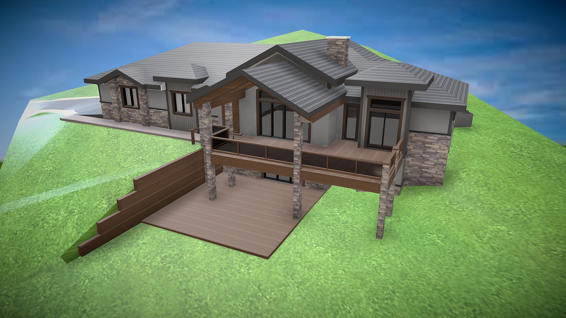 Bill Maze 02 - 360 spin model of 3D house - 3D model by Render3DQuick ...
