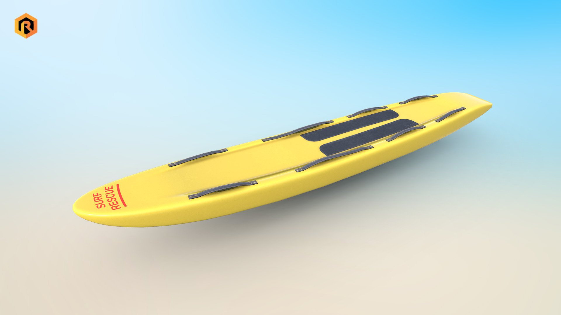 Lifeguard Rescue Board - Buy Royalty Free 3D model by Rescue3D Assets ...