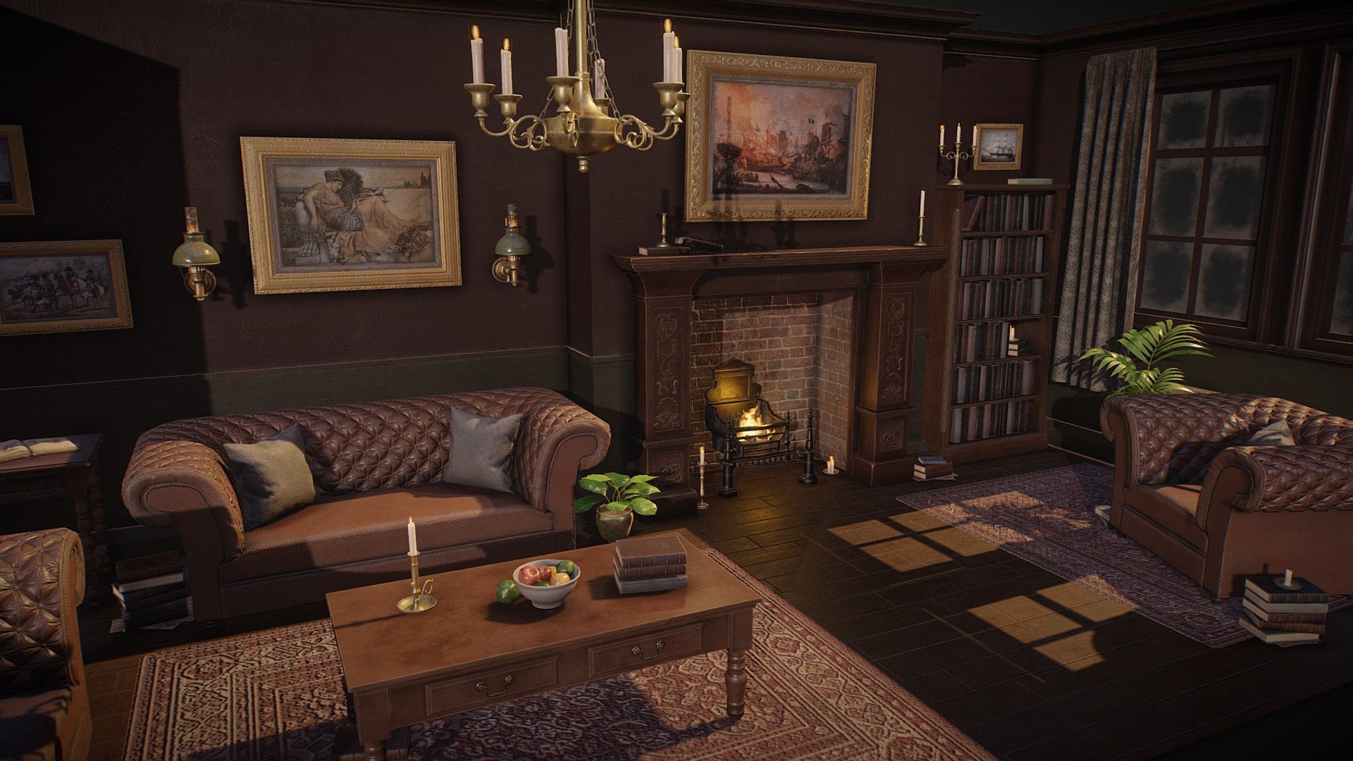 Victorian Living Room - Buy Royalty Free 3D model by Matthew Collings ...