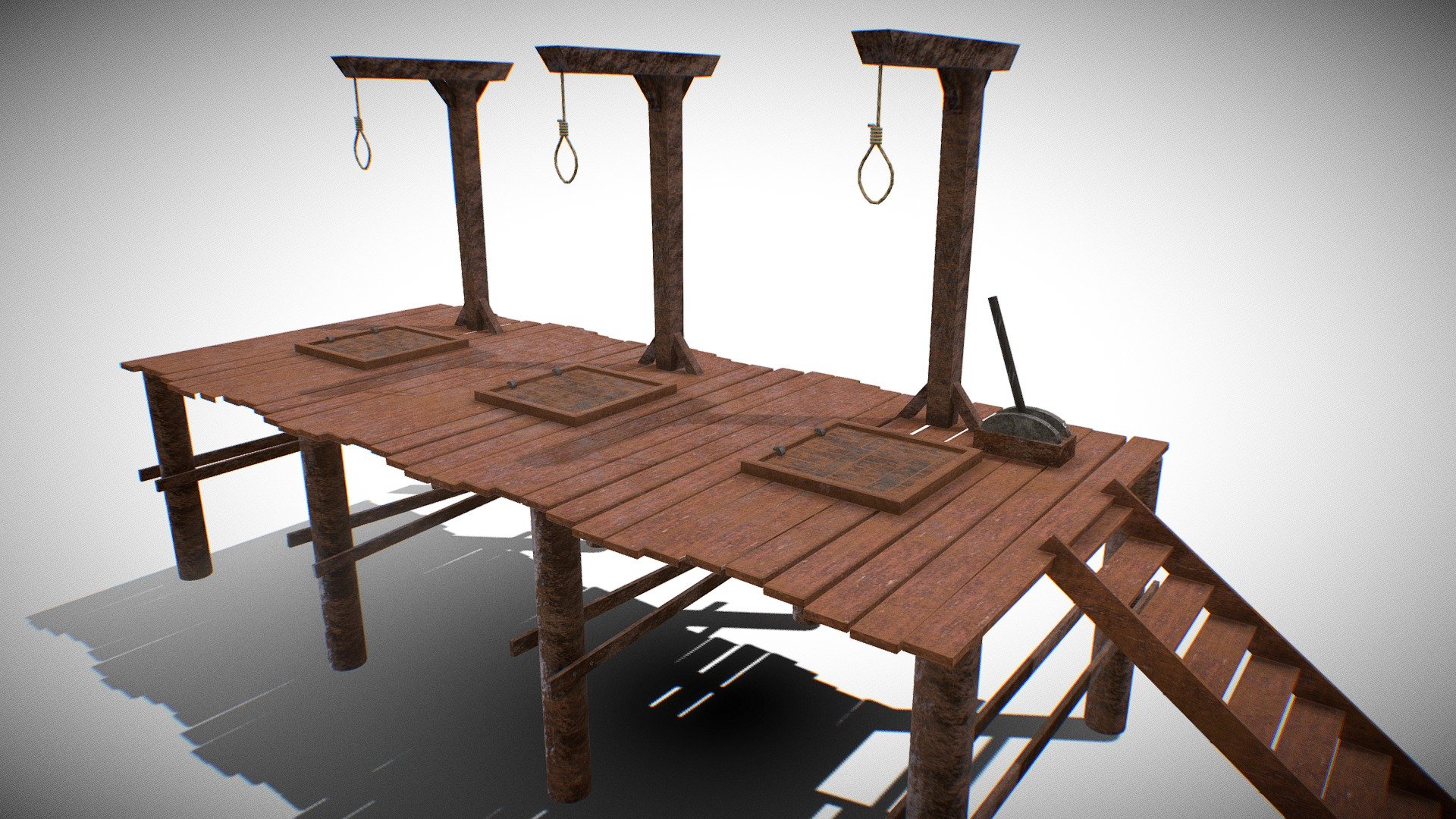 Medieval Triple Gallows - Download Free 3D model by Jungle Jim (@jungle_jim) [82541ec] - Sketchfab