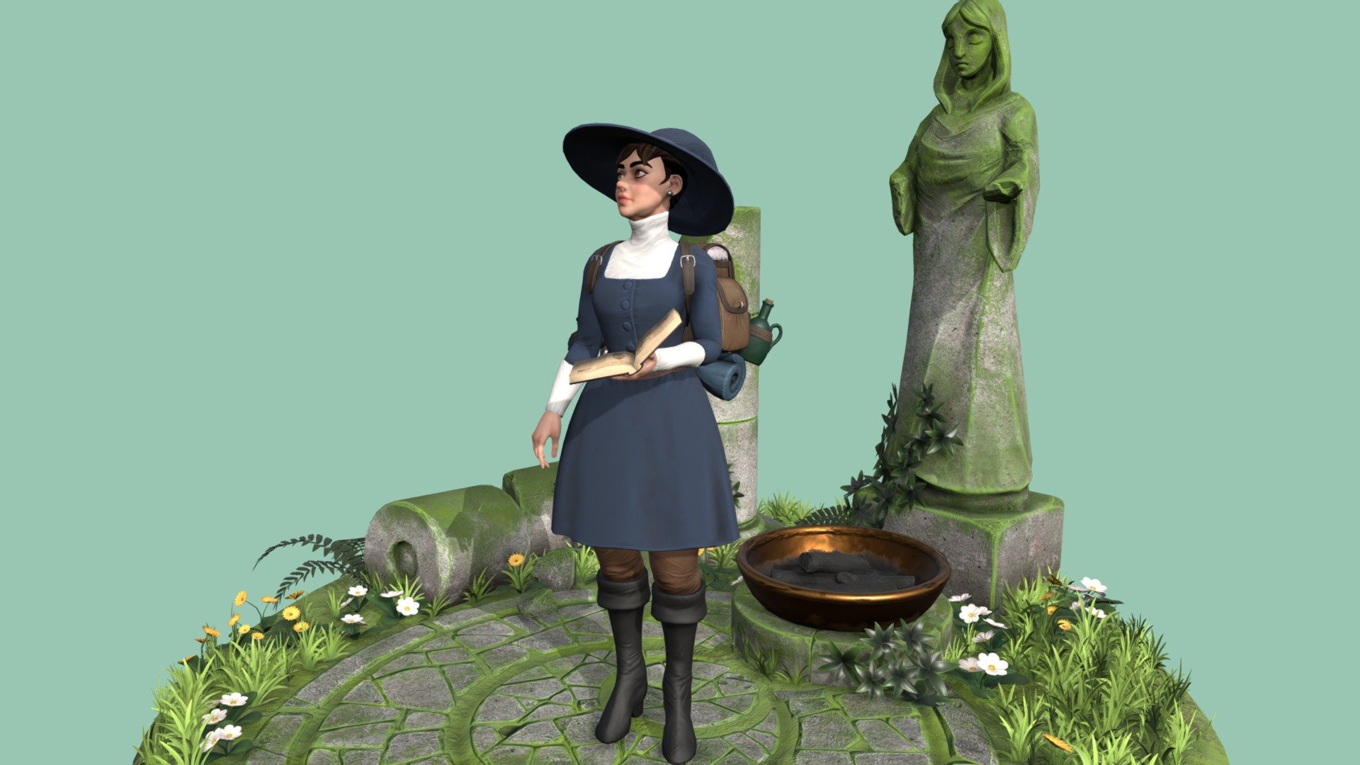 Witch Apprentice - 3D model by Hens Dimitri (@HensDimitri) [8258f14 ...