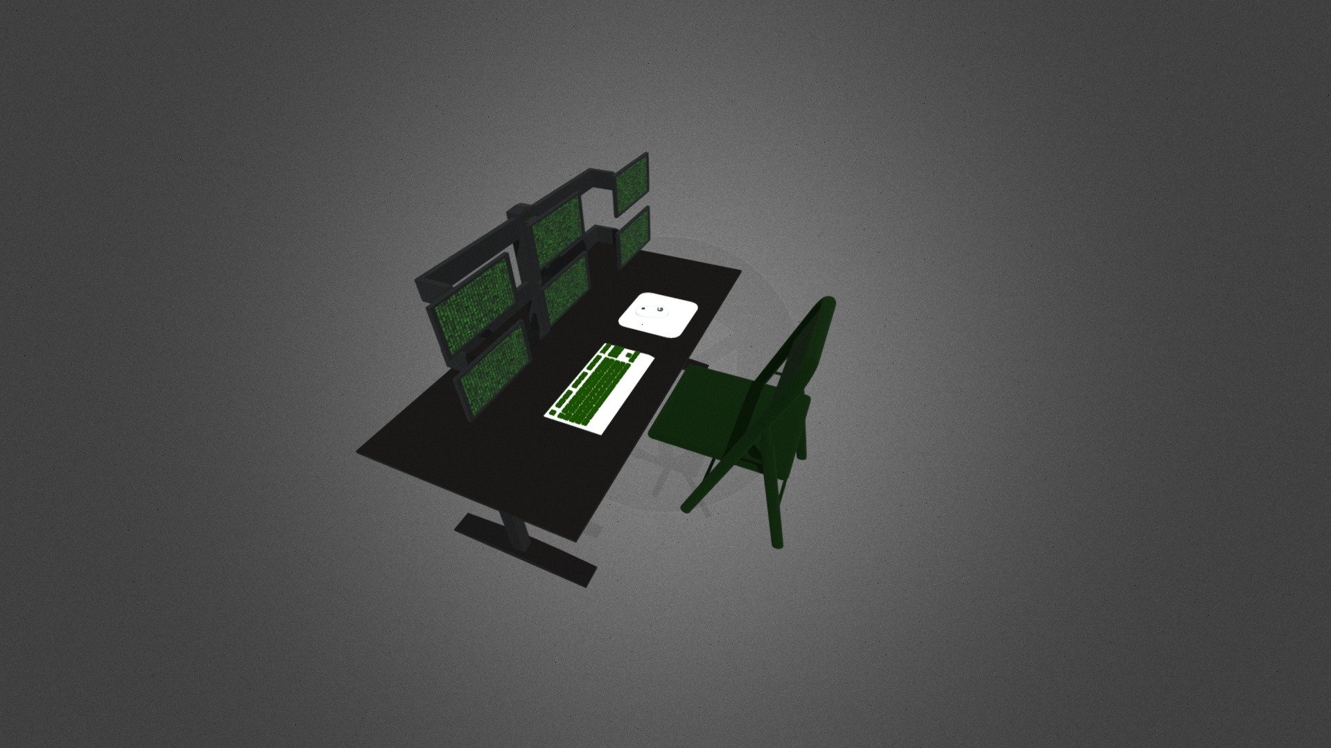 Hacker Desk - 3D model by Aleksizz (@puttonenaleksi) [8258fe1] - Sketchfab