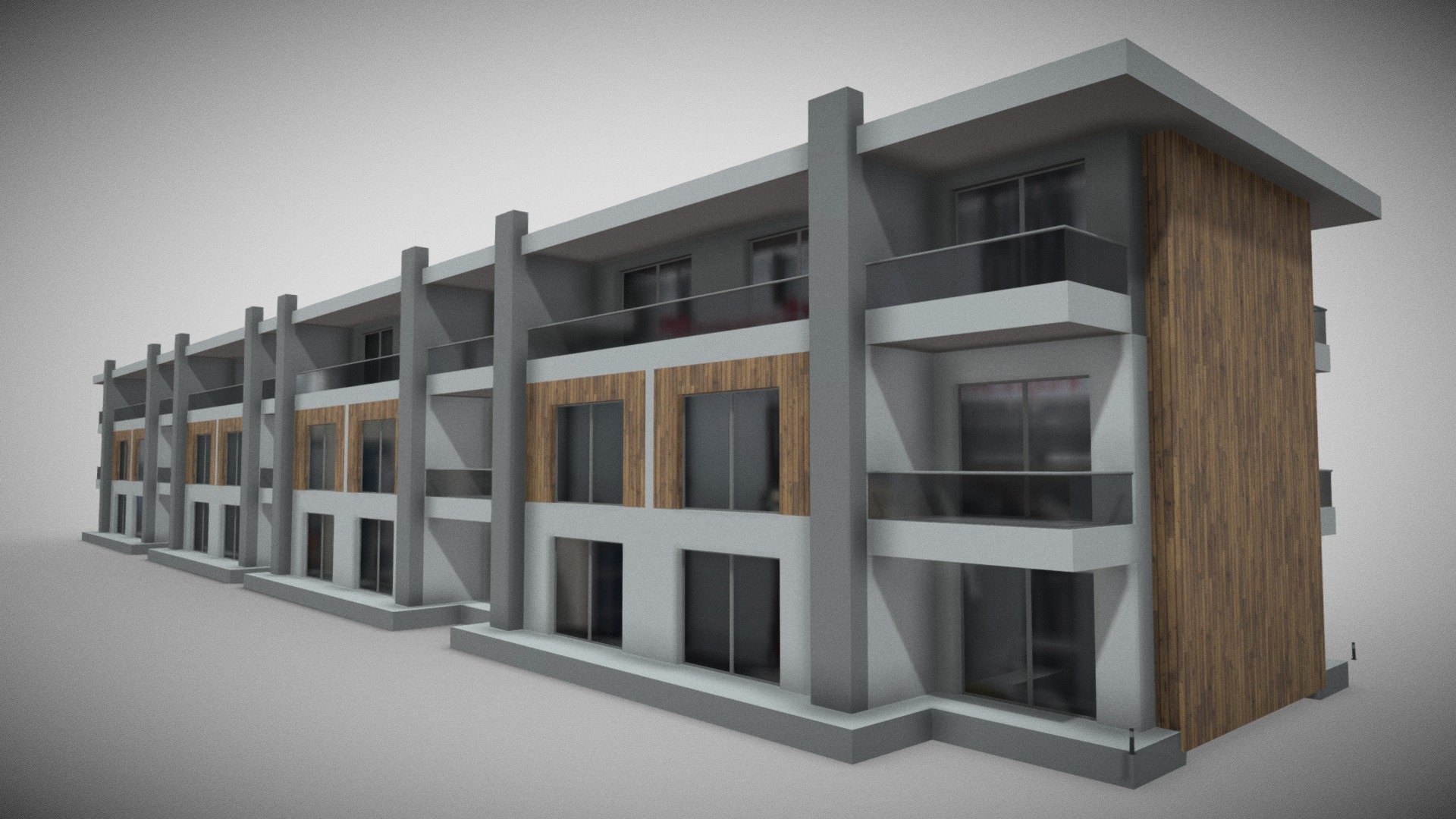 3D modern building 04 - 3D model by nvere [825cea3] - Sketchfab