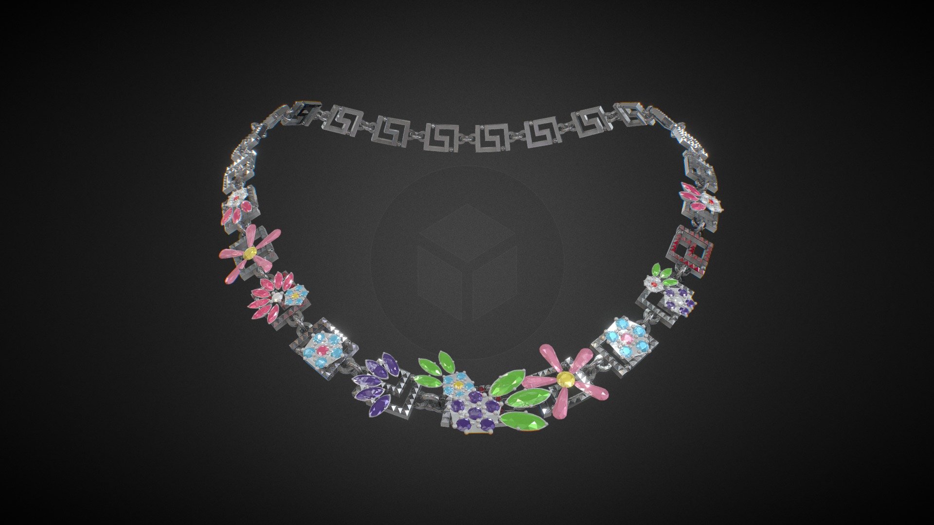 Designer Greca Pattern Necklace - Buy Royalty Free 3D model by Tiko ...