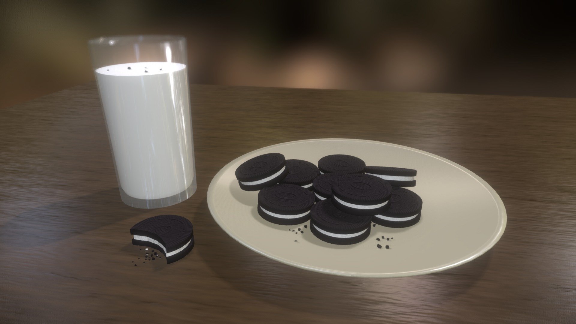Plate of Oreos - Download Free 3D model by LordDiego [826150a] - Sketchfab