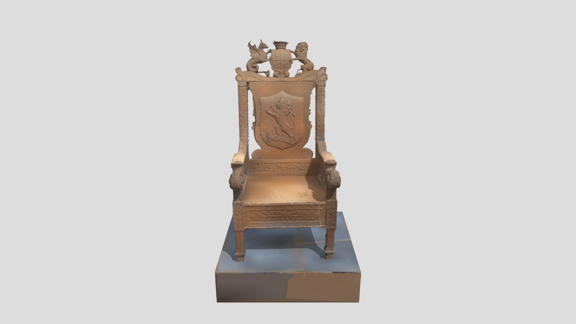 The "Black" Bardic Chair at Llangollen Museum - 3D model by Llangollen ...