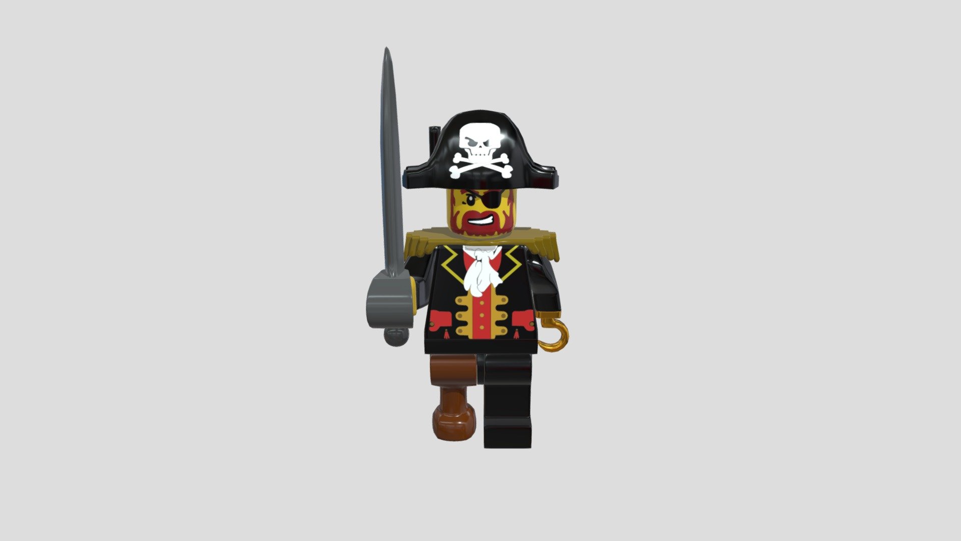 Lego Pirate Captain - 3D model by KodosAPB [8266bad] - Sketchfab