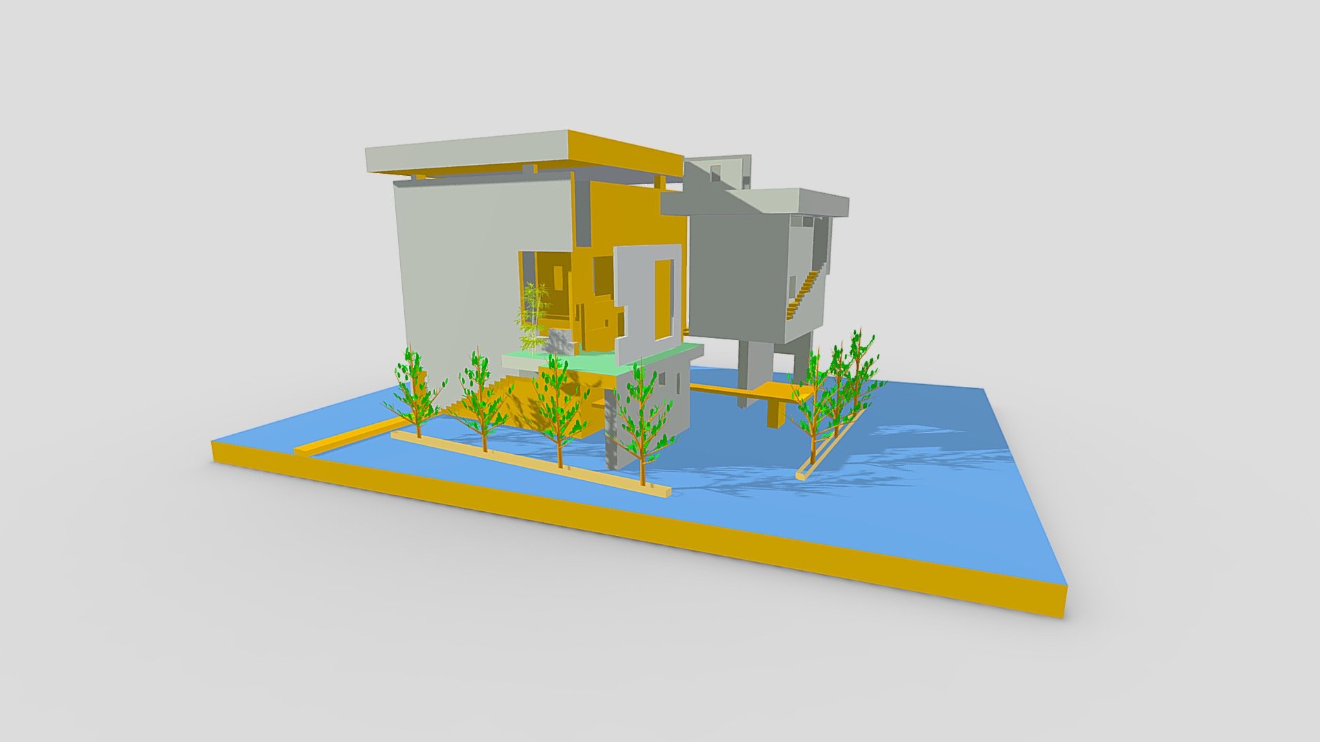Floating House Architecture Design - 3D model by accromez [826750d ...
