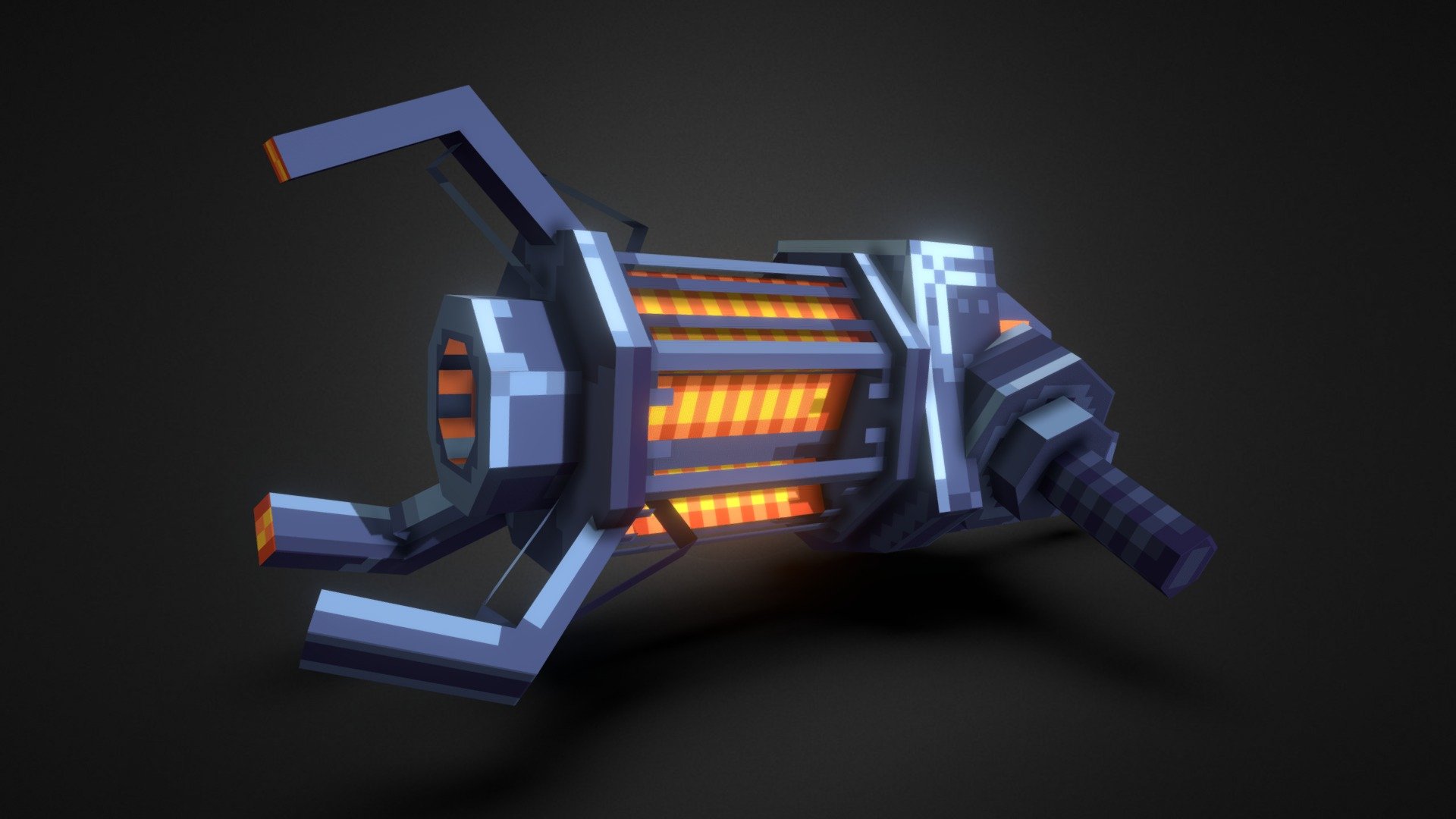 Gravity Gun Low-Poly Pixel-Art - Download Free 3D model by Kvemon (@quemone) [8269194] - Sketchfab