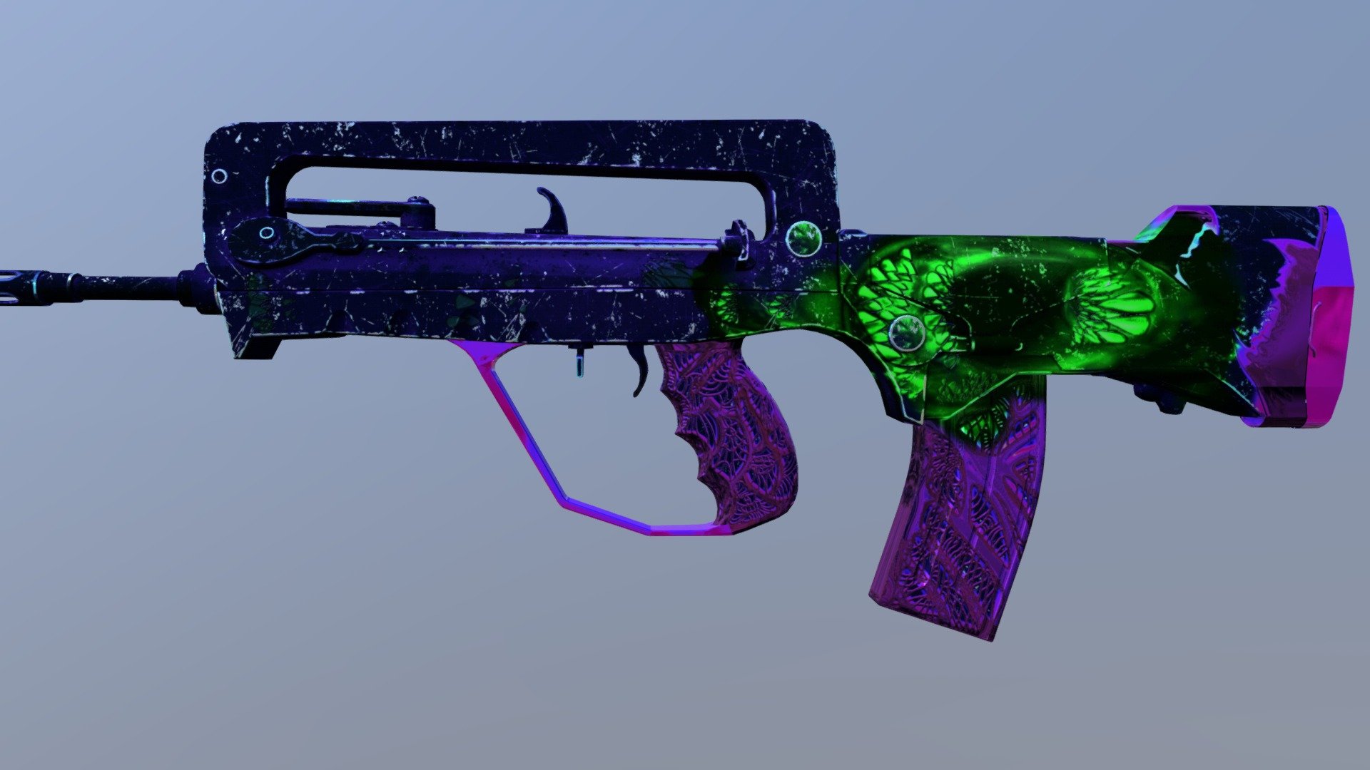 Famas | HUMBLE GREEN - 3D model by ArtLove13 [826f311] - Sketchfab
