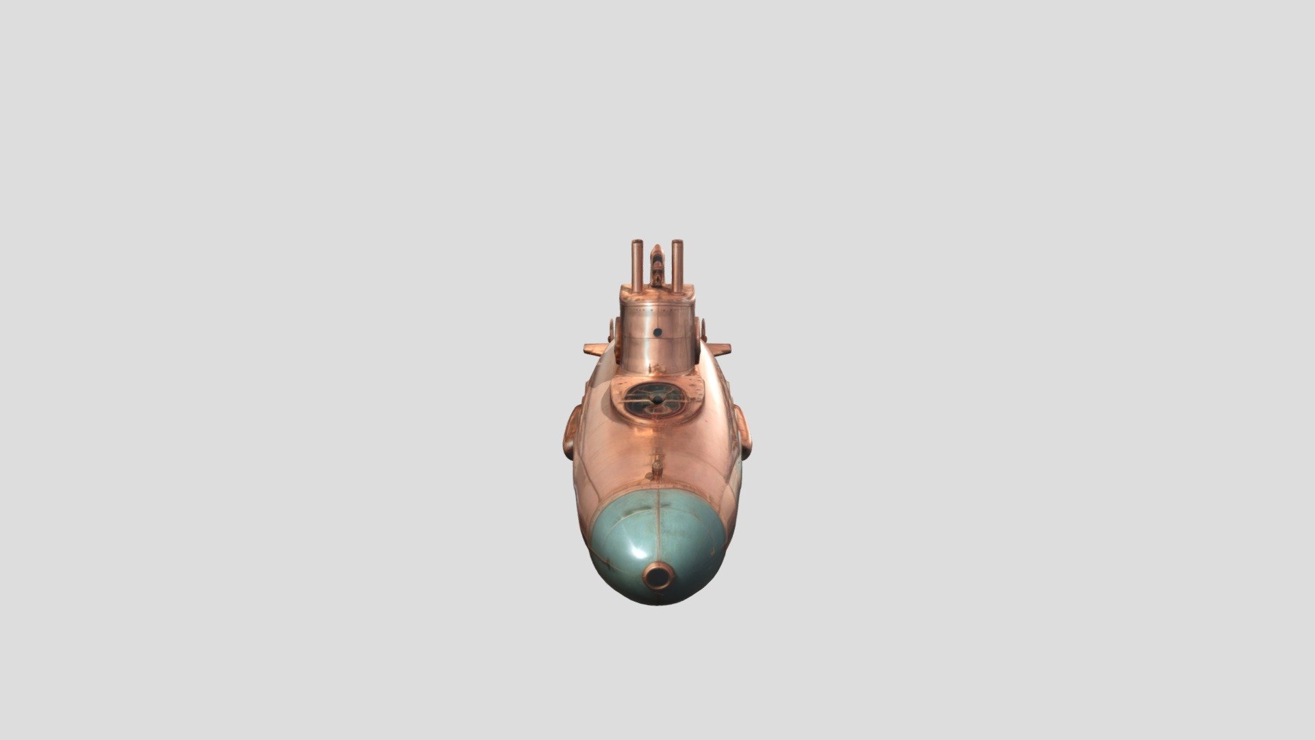a jules verne style copper submarine - Download Free 3D model by alxfzr ...