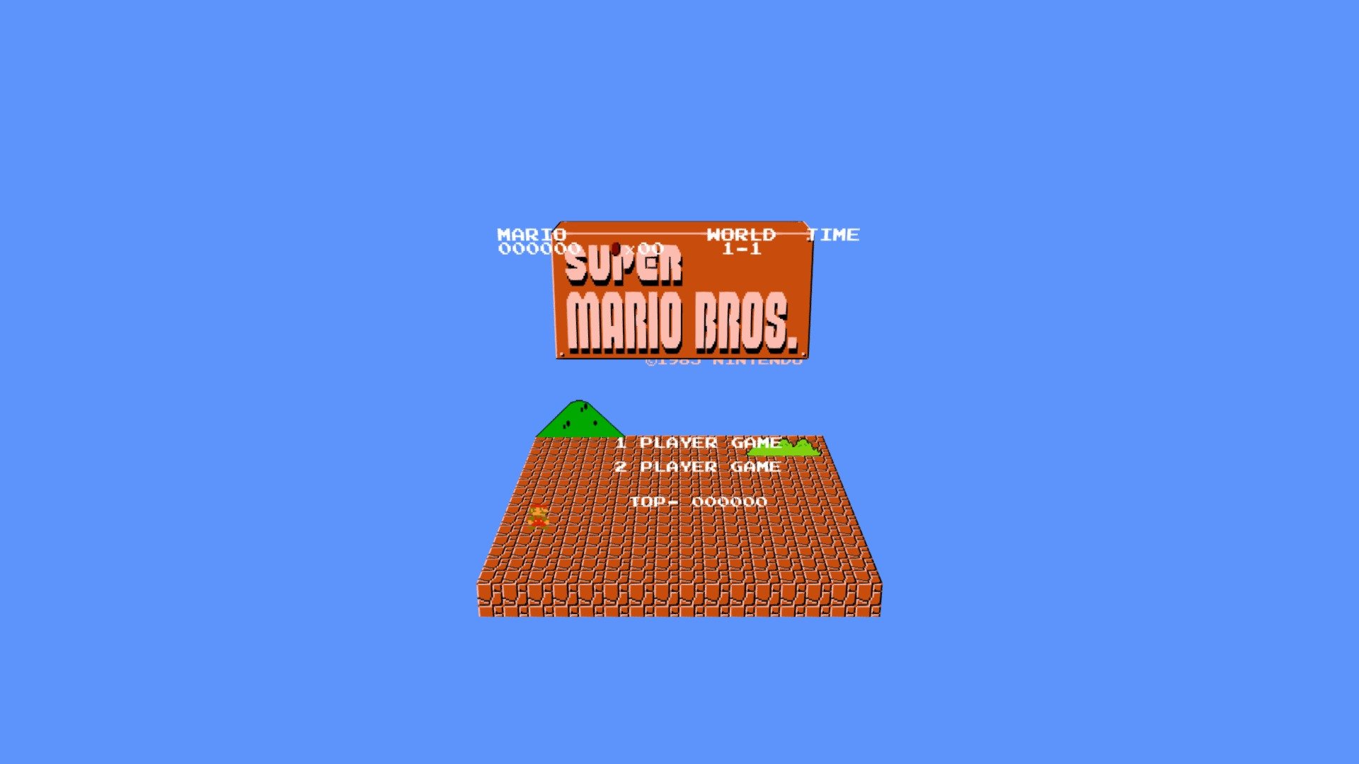 Super Mario Bros. Title Screen [NES] - Diorama - Download Free 3D model ...