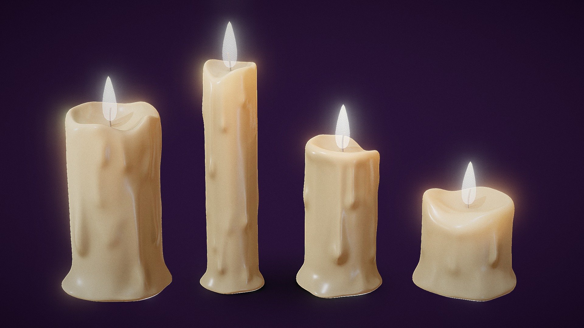 Candles - Buy Royalty Free 3D model by Slava Izvekov (@guantanamera ...