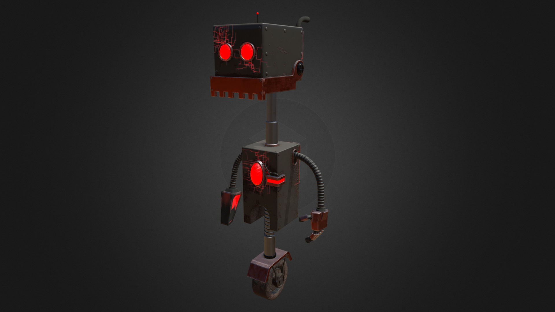 Flame Bot - 3D model by citihik [8286a14] - Sketchfab