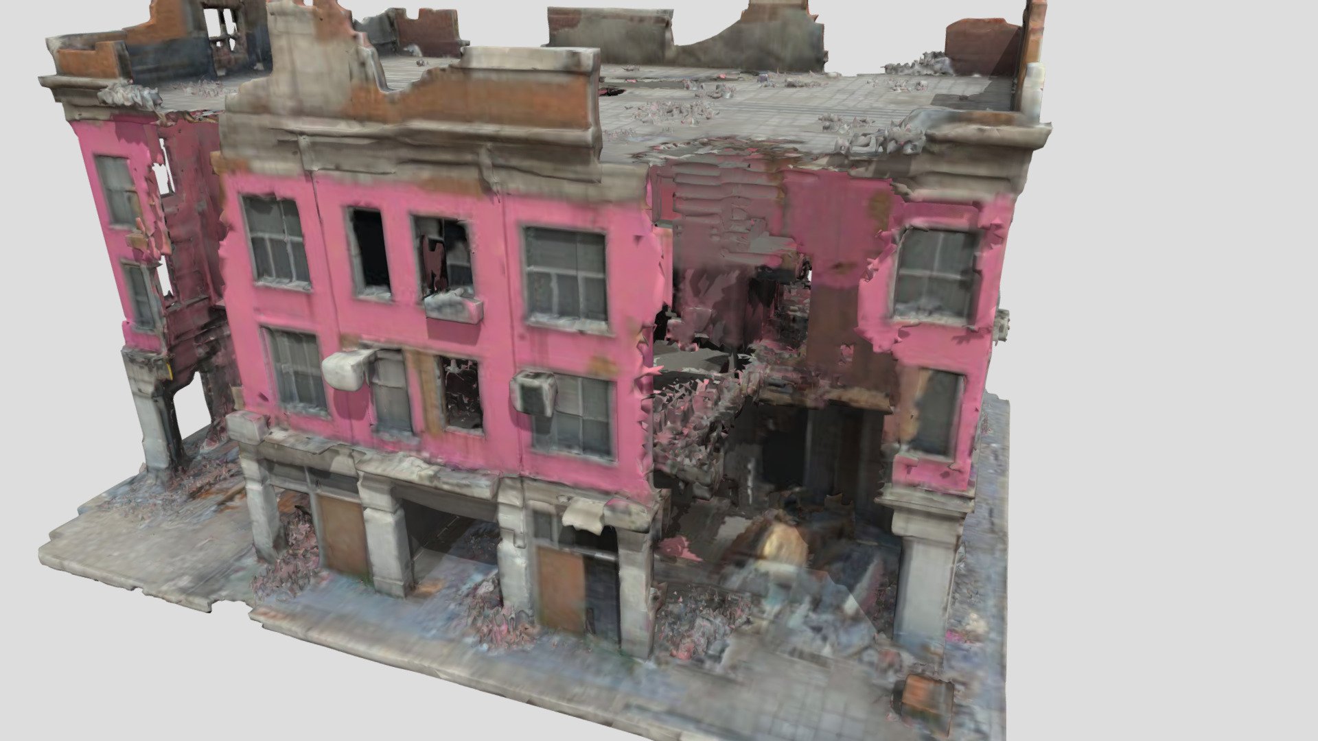 Destroyed Building 3 - Download Free 3D model by Brian Trepanier (@CMBC ...