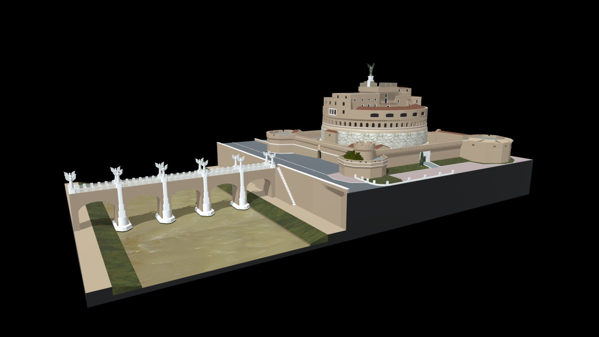Castel Sant'Angelo (Rome-Italy) - 3D model by 3D View (@dimoduk ...