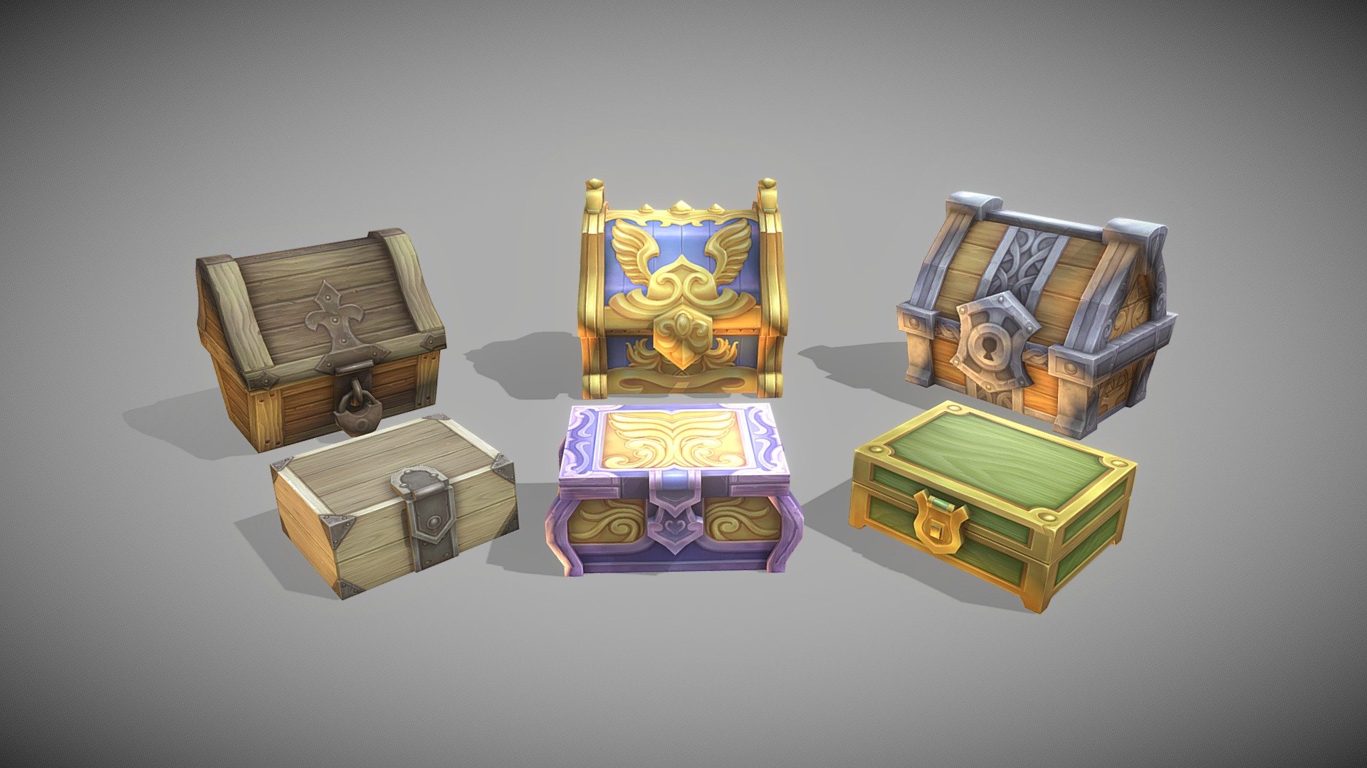 Chests - 3D model by Kajol Hayer (@KajolHayer) [82937aa] - Sketchfab