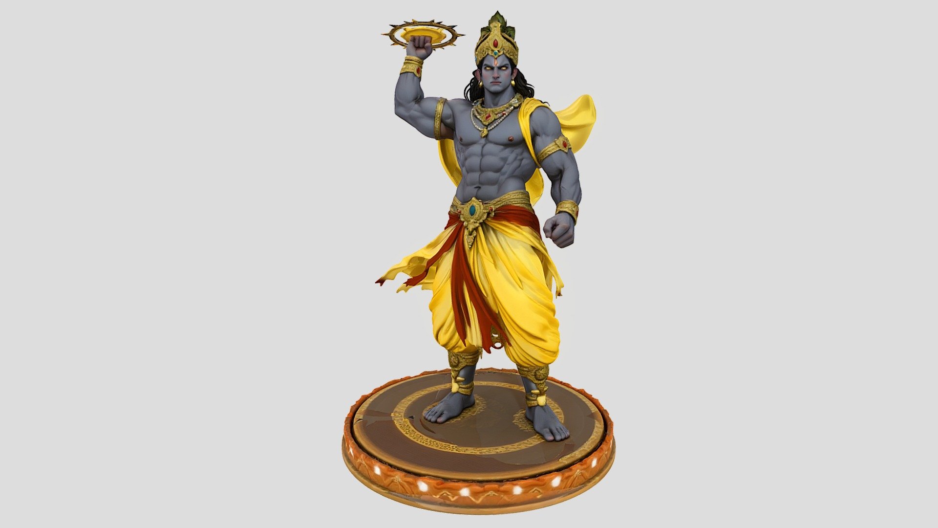 Lord Krishna Divine Warrior Form - Download Free 3D model by ItsKrish7 ...