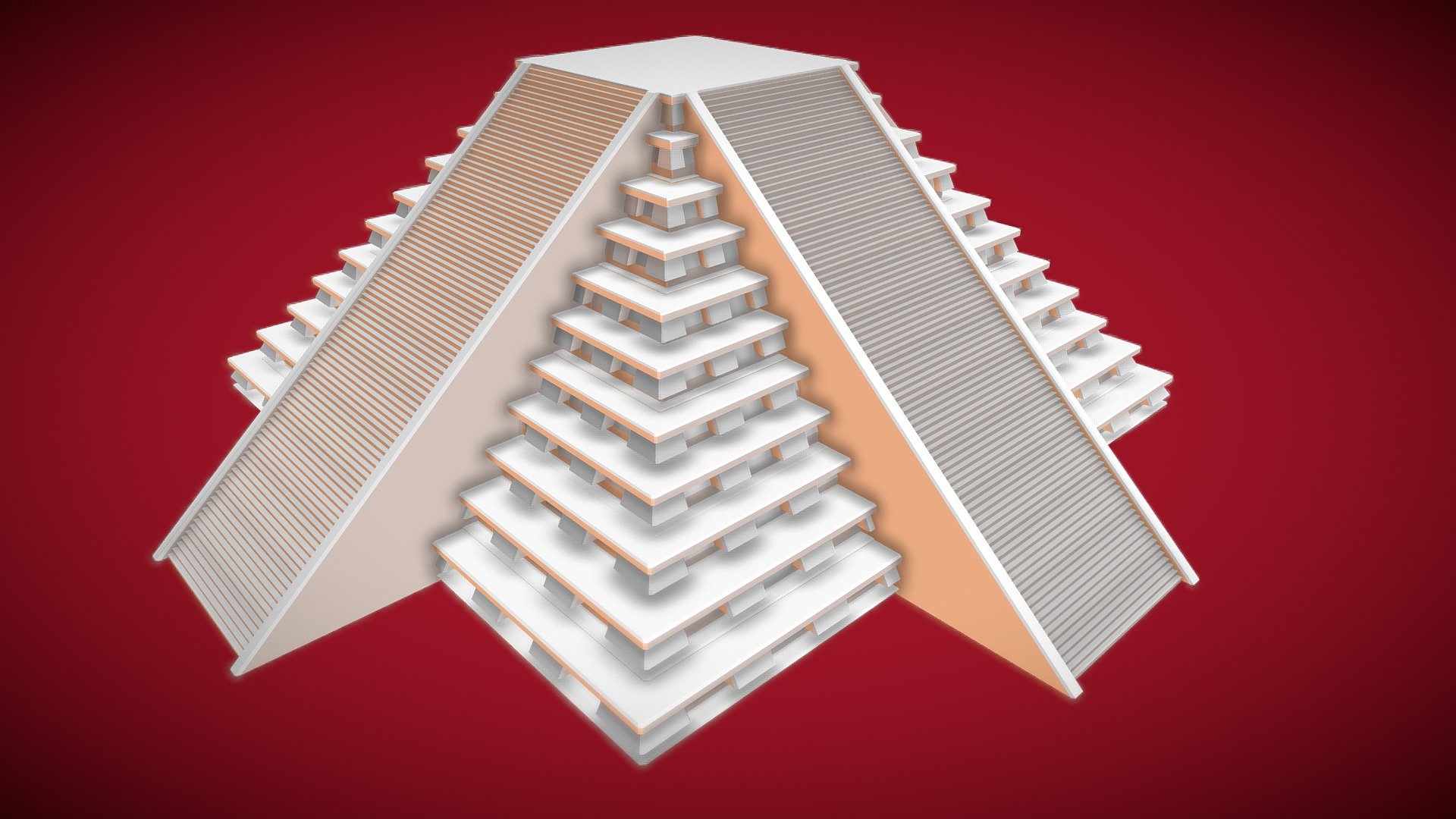 Mayan Step Pyramid - Buy Royalty Free 3D model by Brittany Frances ...
