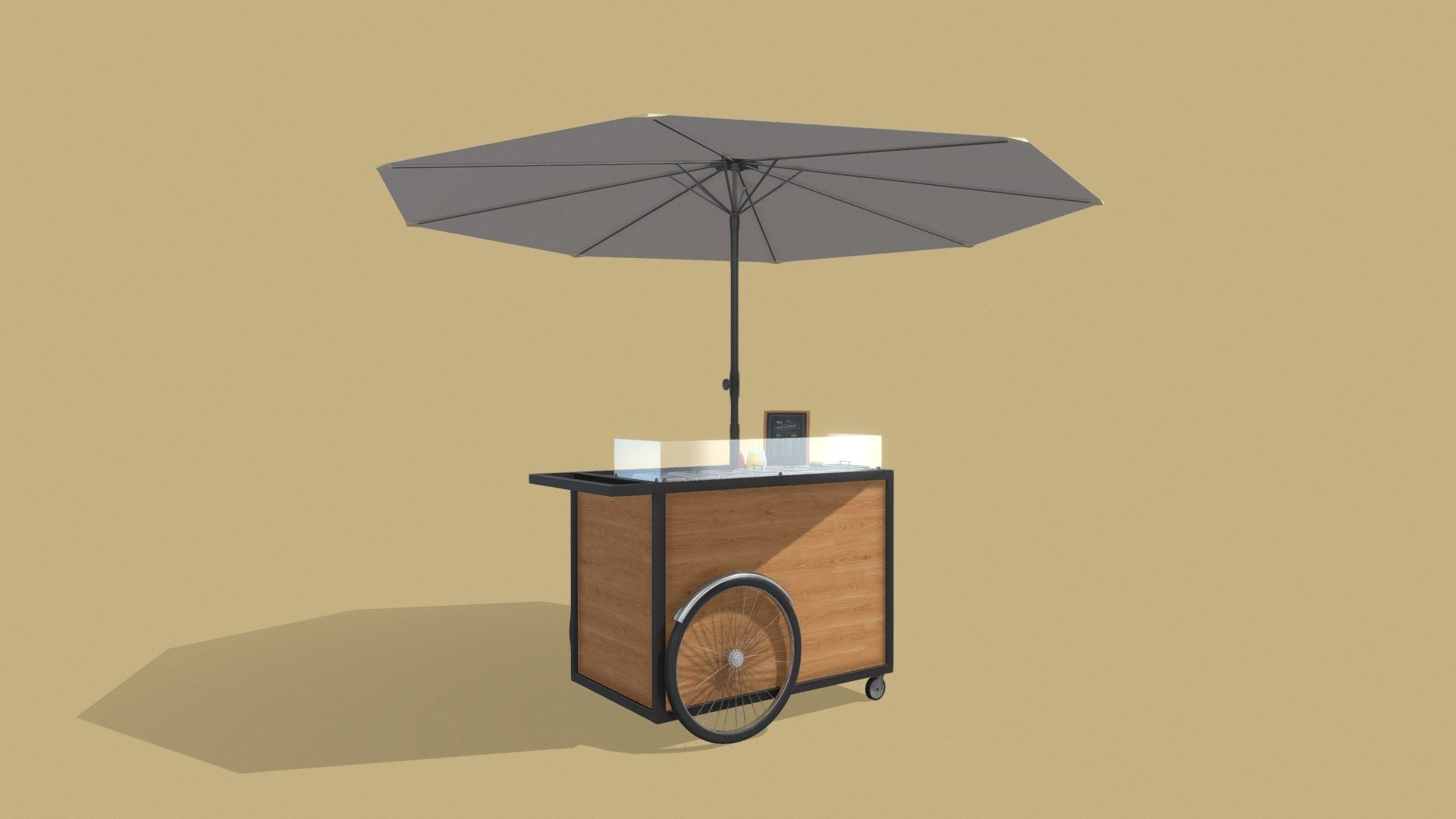 Food Stand - Cart 3 - Buy Royalty Free 3D model by CGBee (@cg.bee ...