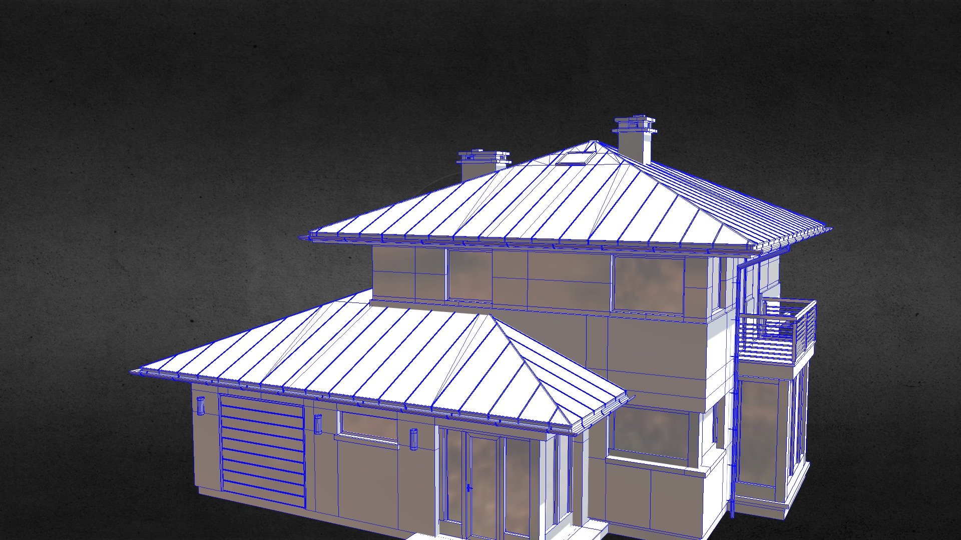 3D House blueprint - Download Free 3D model by 4DQC [82a1680] - Sketchfab