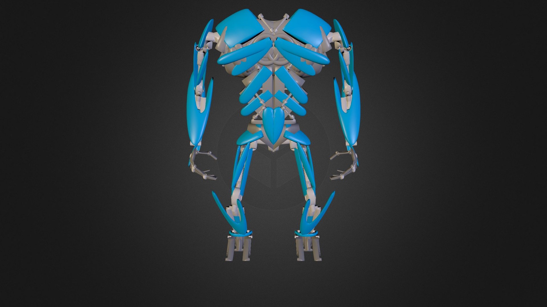 blu robot - 3D model by HenryFisher [82a3944] - Sketchfab