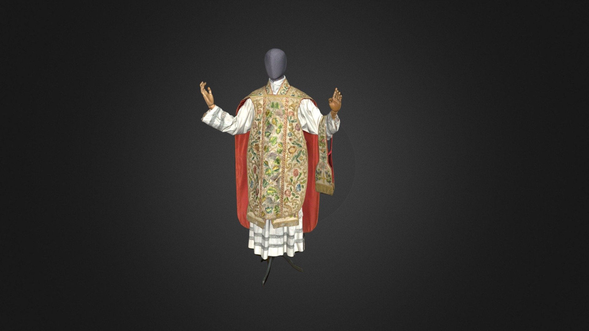 Fetternear Vestment Set, Chasuble, Blairs Museum - 3D model by ...