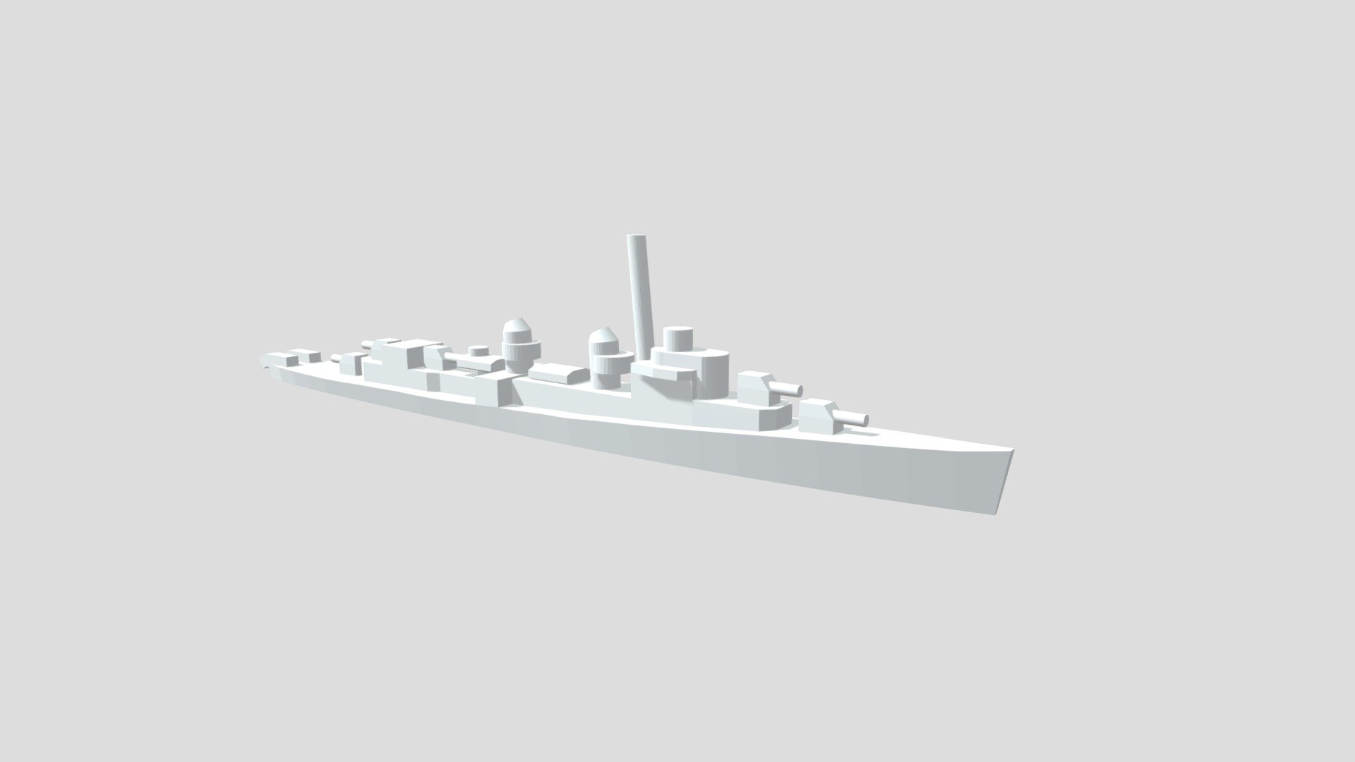 USS Fletcher - Model for 1/4000 - Download Free 3D model by KTKloss ...