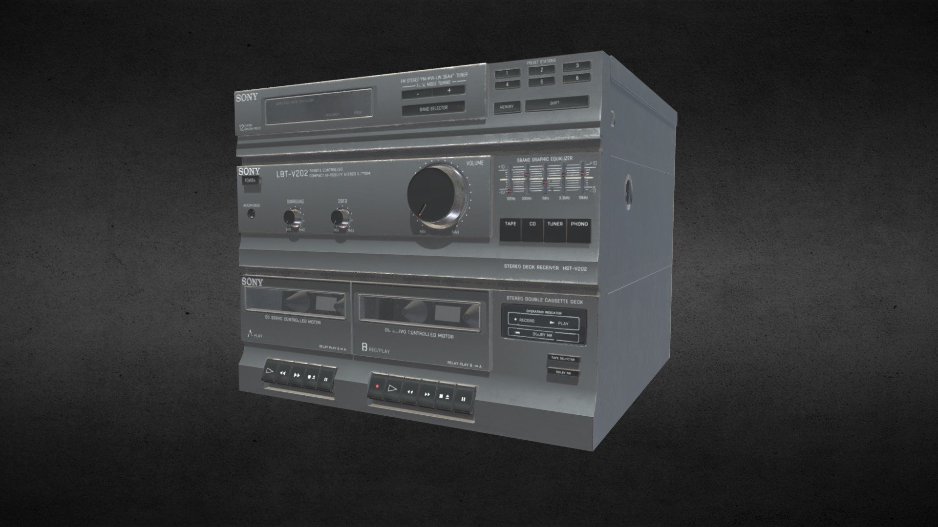 Sony Stereo system - 3D model by Cinzambie [82ac325] - Sketchfab