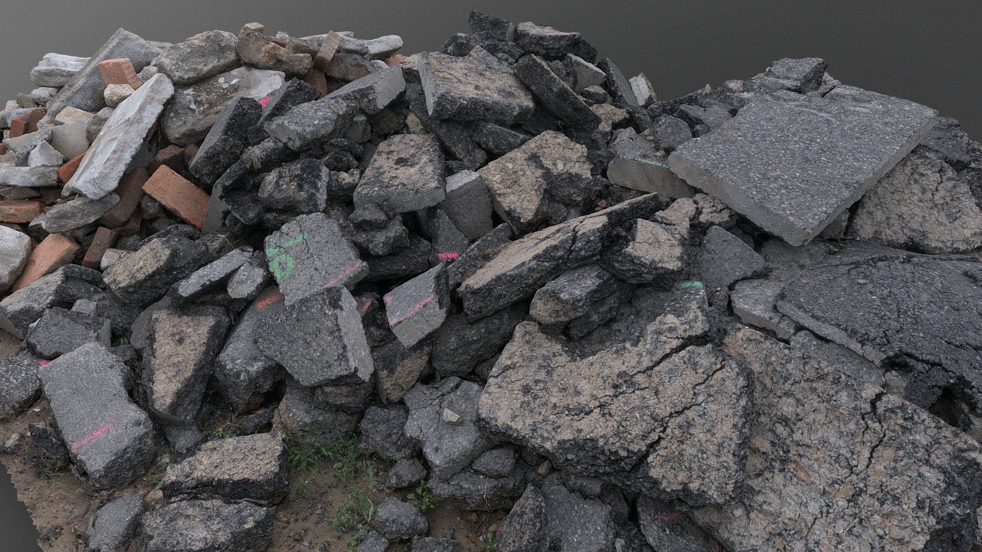 Road asphalt rubble pile - Buy Royalty Free 3D model by matousekfoto ...