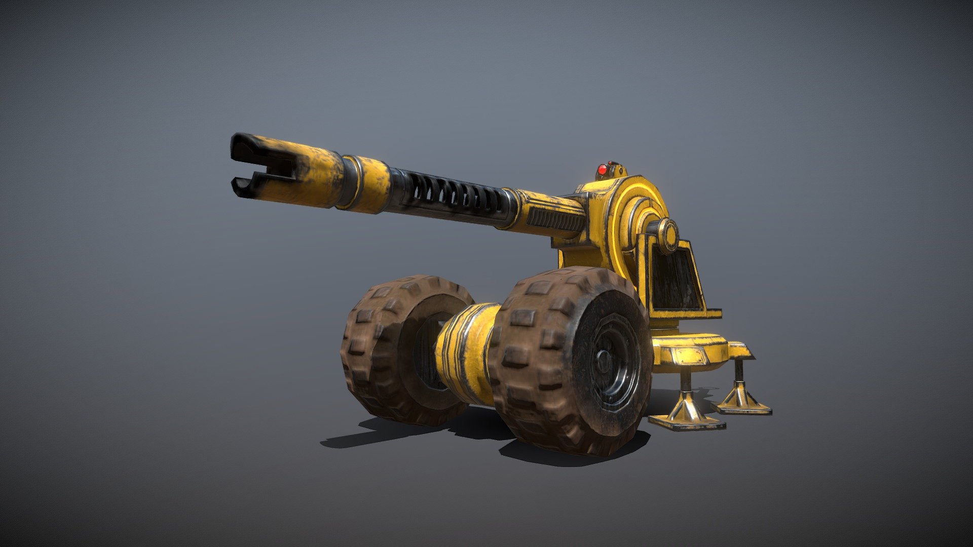 Futuristic Cannon - 3D model by Bendayd [82b3683] - Sketchfab