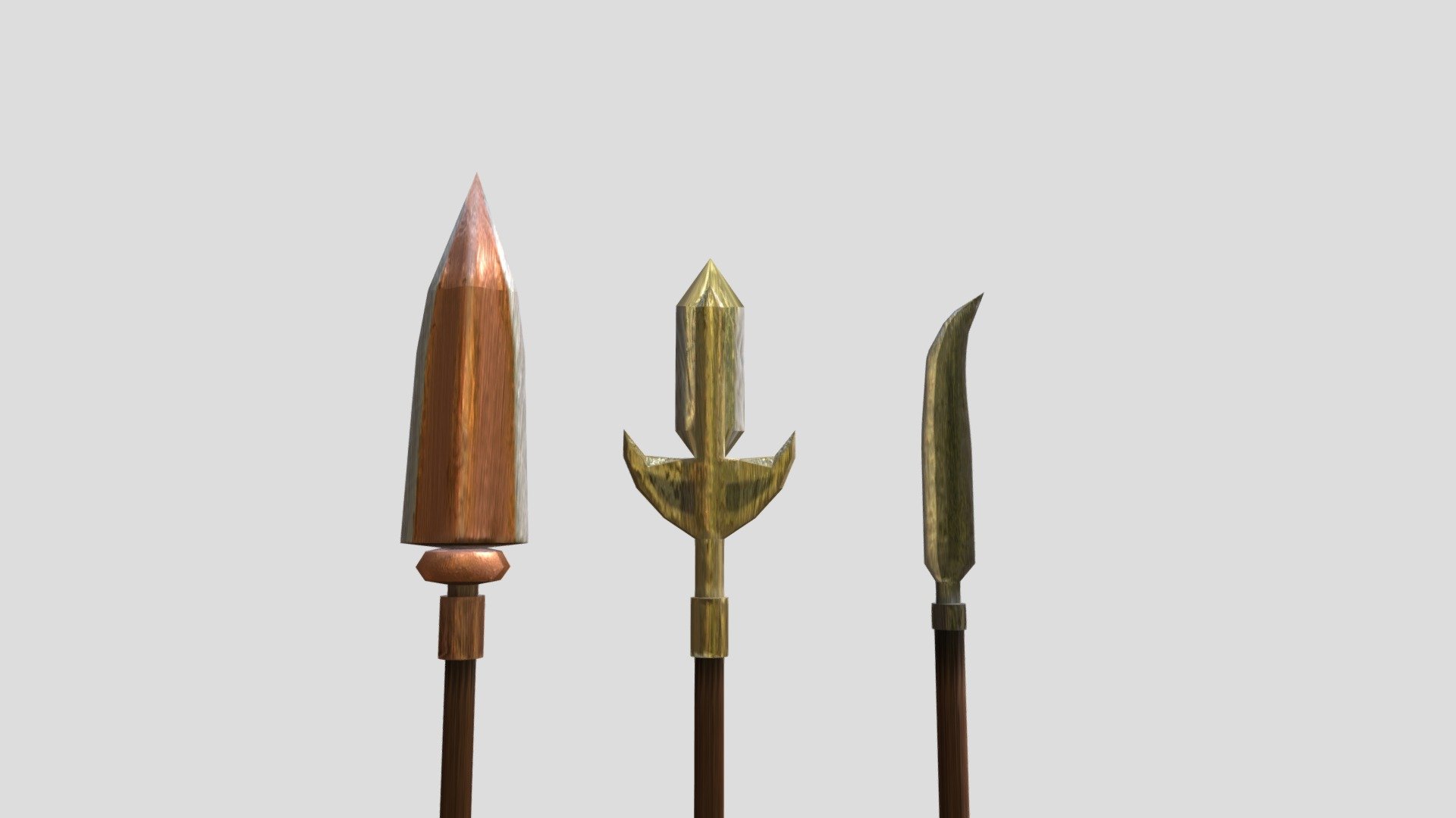 Polearm weapons - 3D model by shekorla [82b632c] - Sketchfab