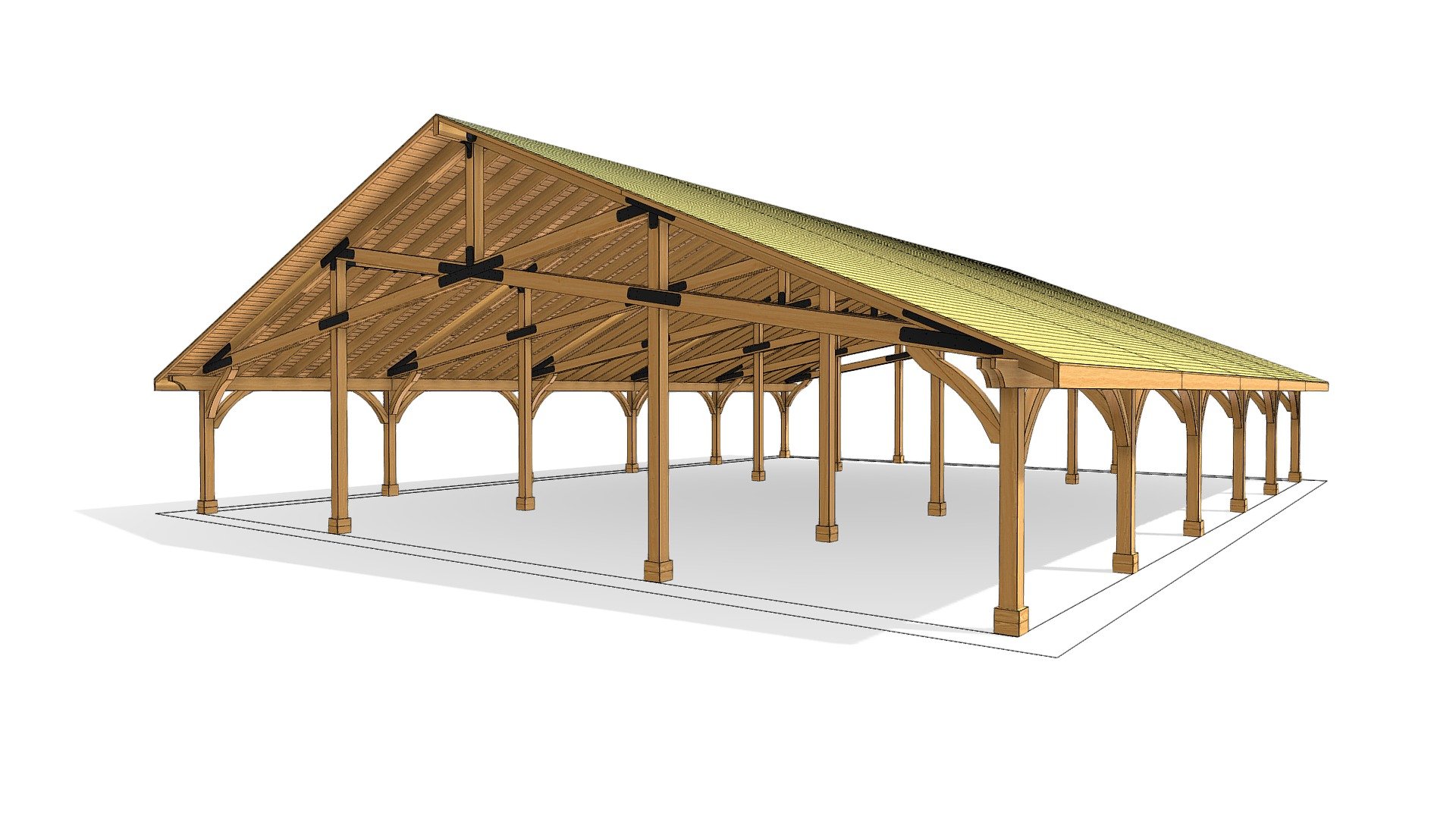 The Esther SC Truss Pavilion - 75 ft L x 60 ft W - 3D model by Forever ...