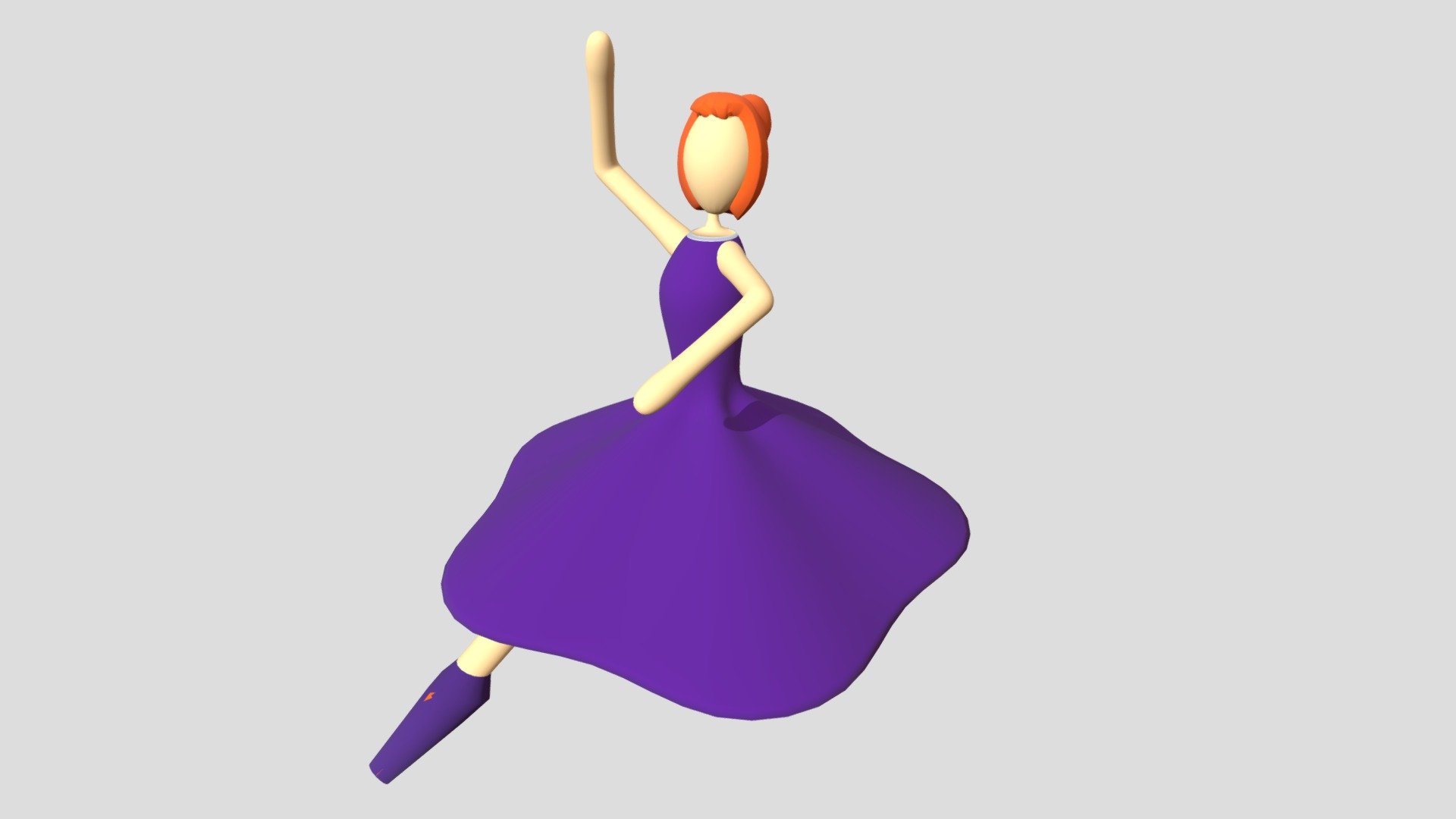 Ballerina im Sprung Tänzerin Ballet - 3D model by bianca.glaser.design ...