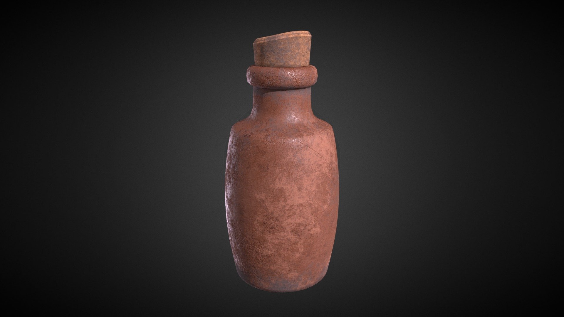 small clay bottle PBR lowpoly - 3D model by unlim3d [82b8d60] - Sketchfab