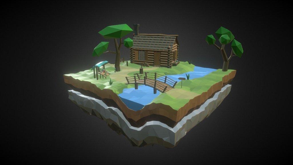 Flower trader hut [WLP series #3] - 3D model by Shapernode [82b965b] - Sketchfab
