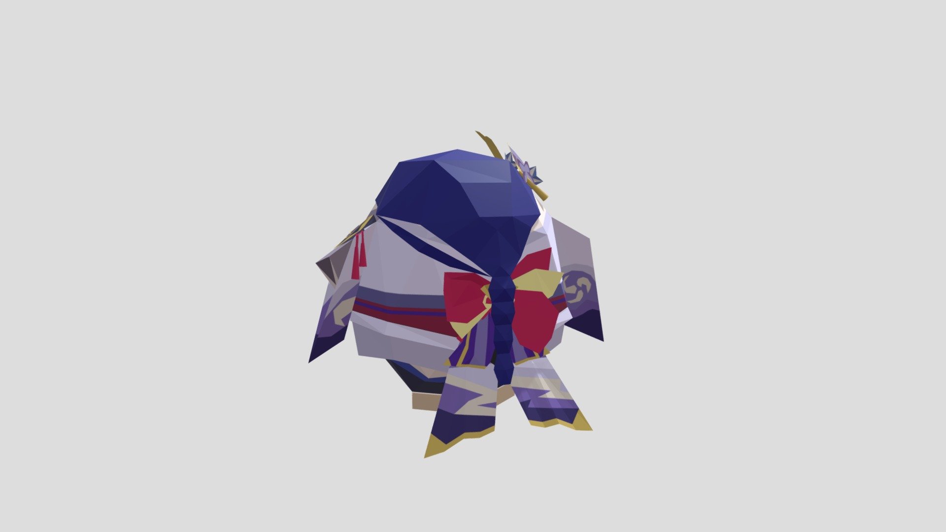Raiden Shogun fanart papercraft kit - 3D model by PC's Attic (@pccp ...
