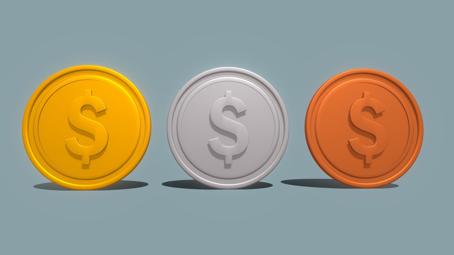 Dollar Sign Coin Pack - Buy Royalty Free 3D model by Digital DNS ...